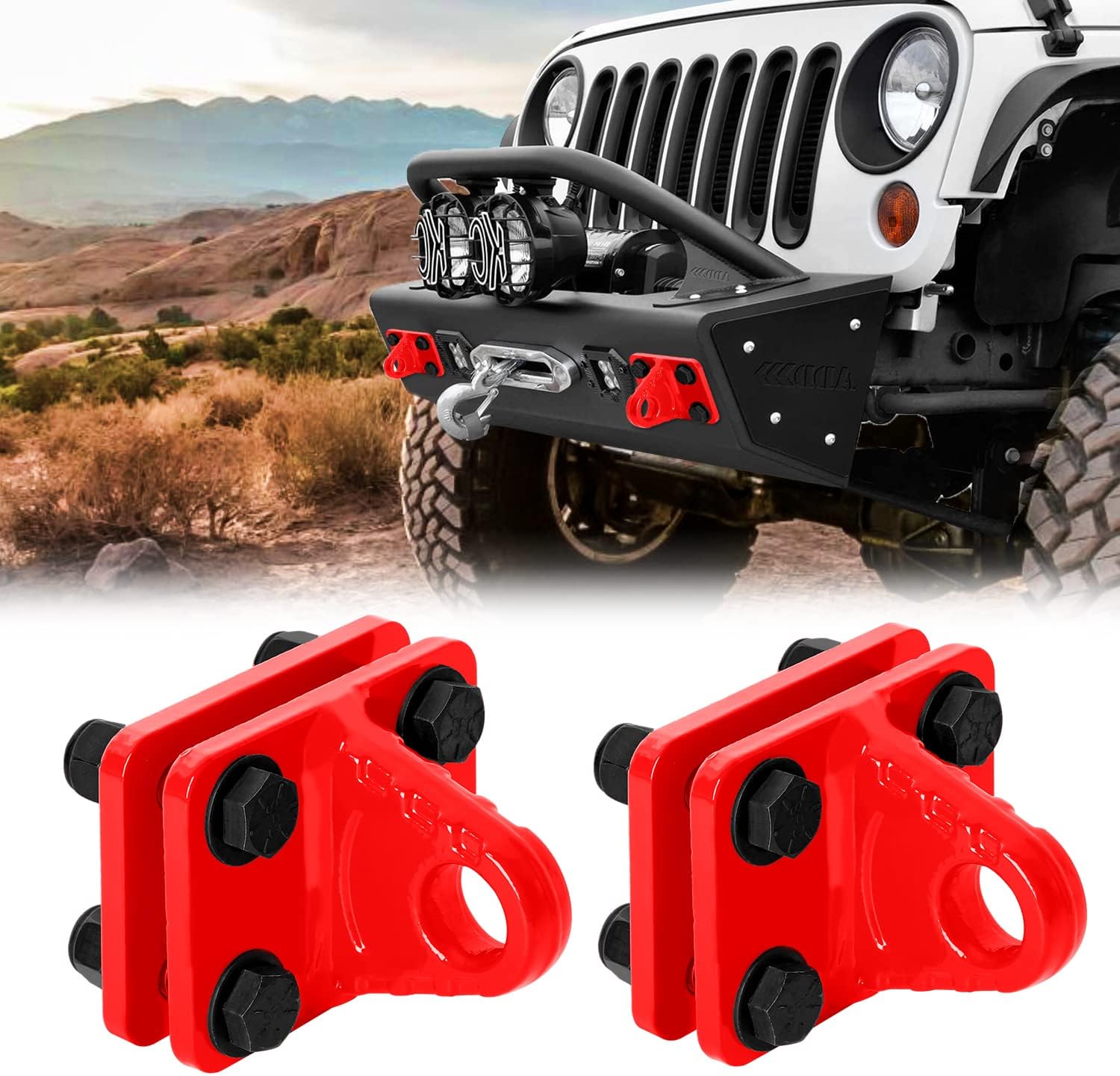 Amazon.com: DING.PAI 2 Pack Shackles Mount, D-Ring Shackle Bracket with ...