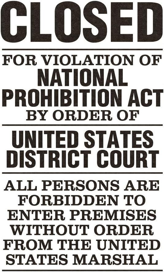 Amazon.com: NPA National Prohibition Act Closed For Violation National ...