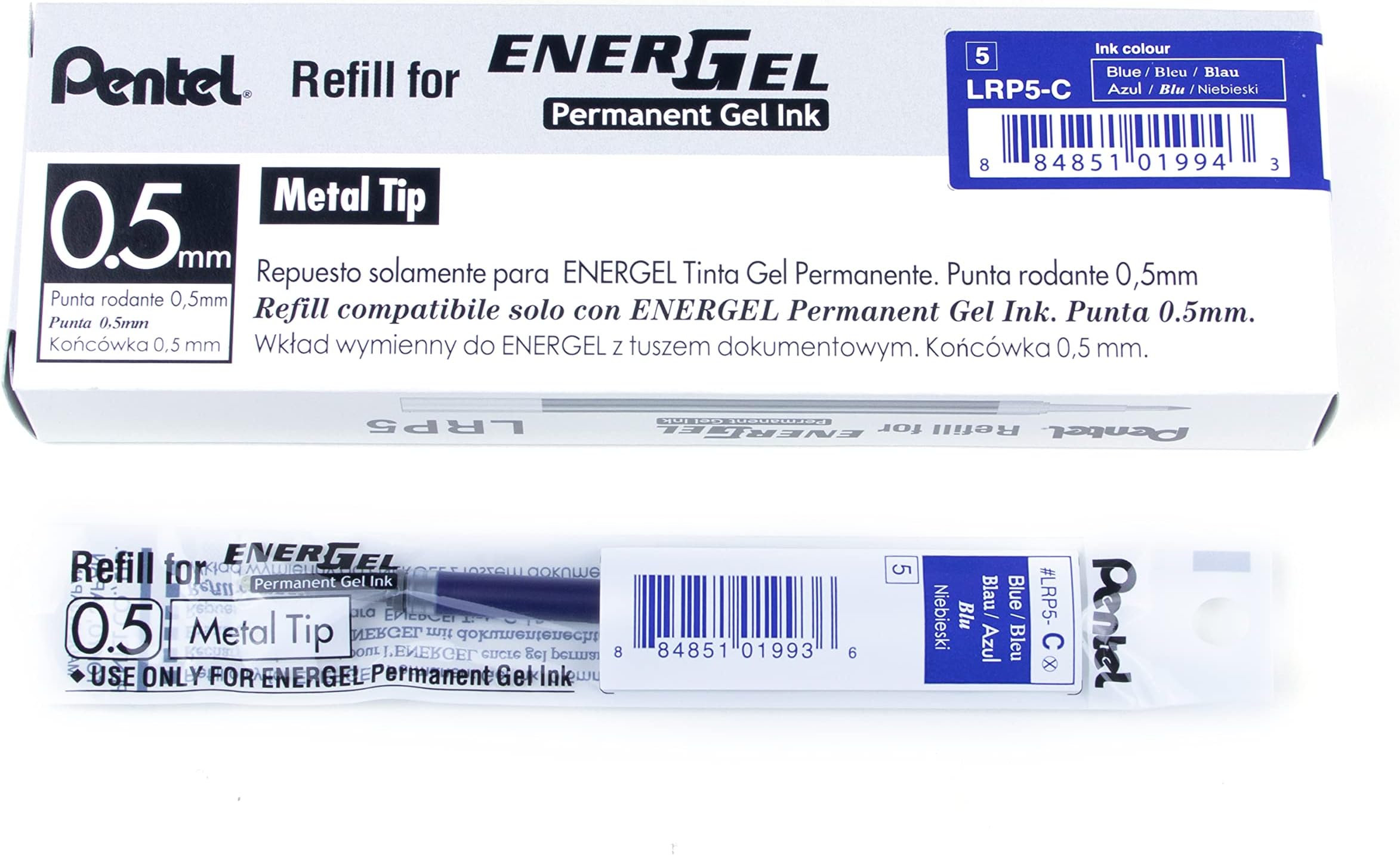 Gel Ink Refills for Pentel EnerGel Permanent Gel Roller Pens (BLP75-C ...