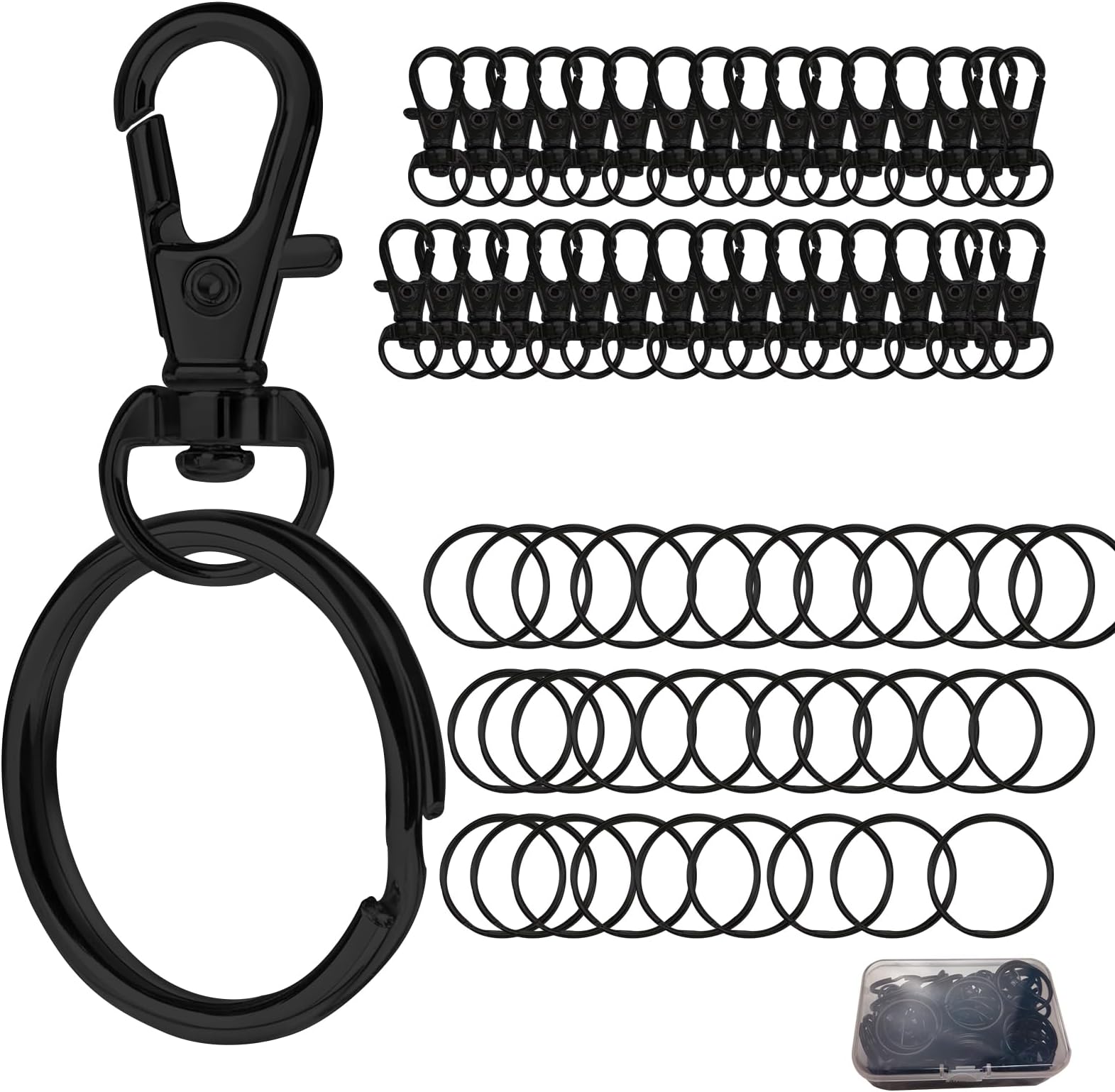 Amazon.com: 40 Pcs Premium Swivel Clasps Lanyard Snap Hook and Flat Key ...