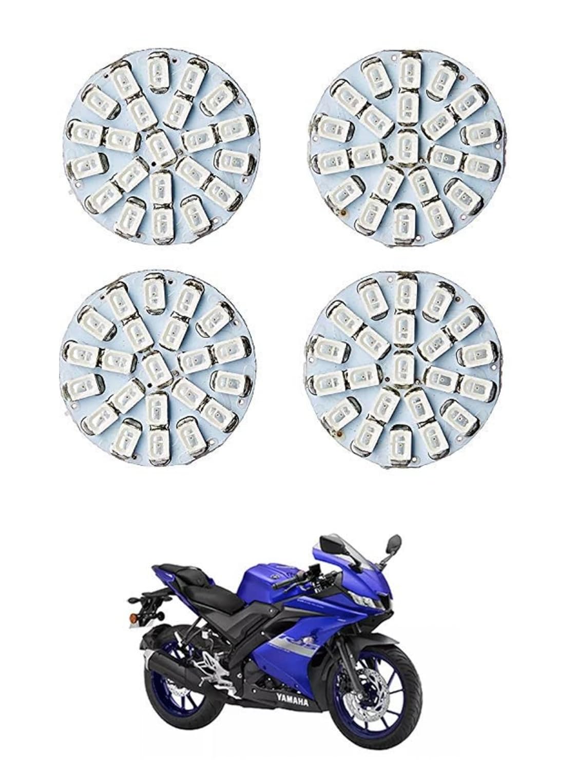 Pack of 4 Indicator bulb for r15 22 SMD LED Motorcycle Bike Turn Signal ...