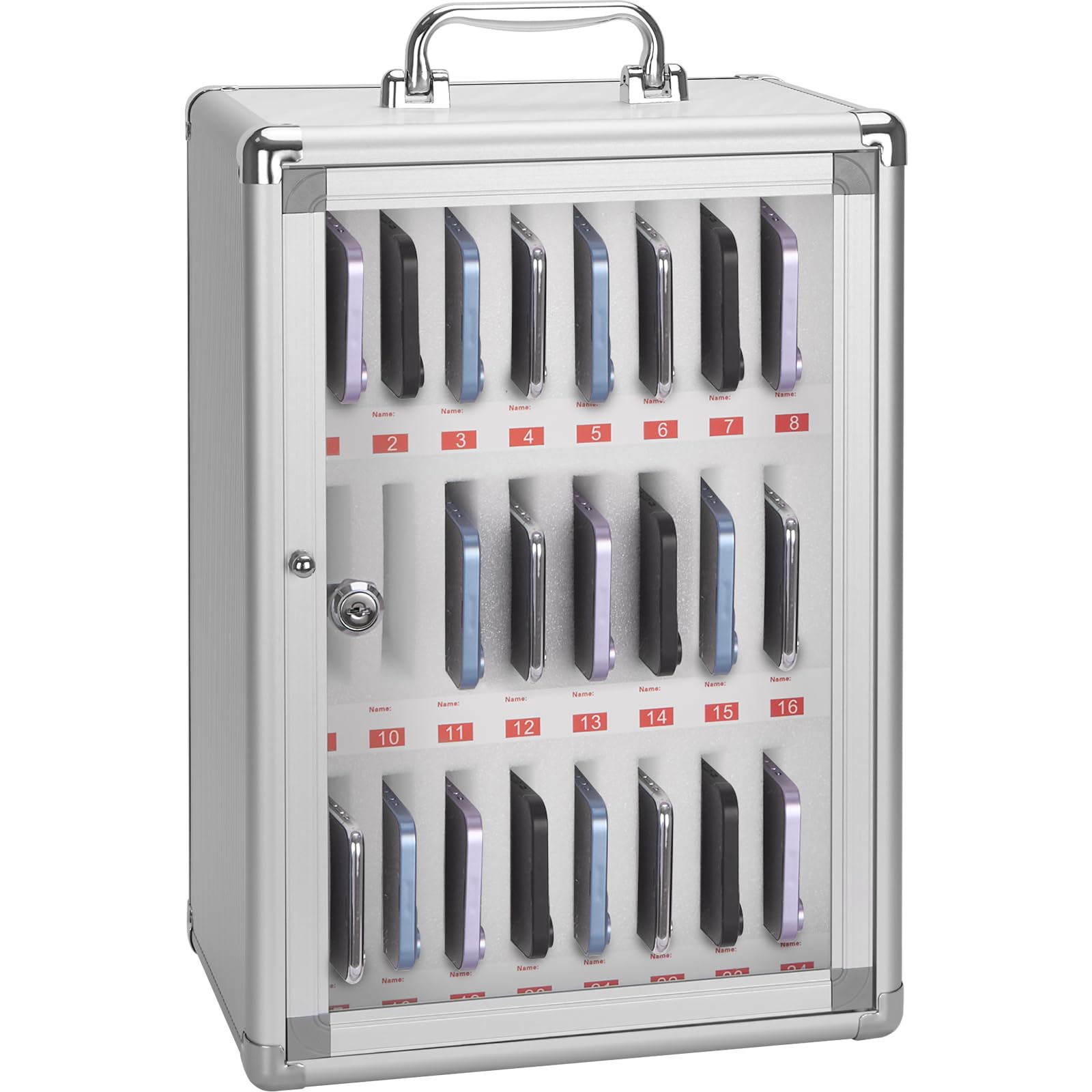 Amazon.com: GODLONSEN 24 Slots Cell Phone Locker,Pocket Chart Cell ...