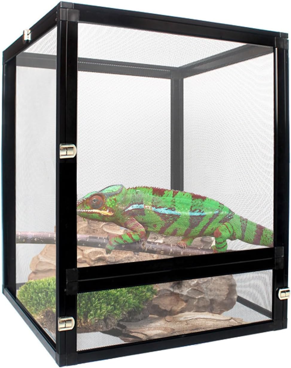 13 Gallon Black Aluminum Screen Cage - Good Enclosure for Chameleons ...