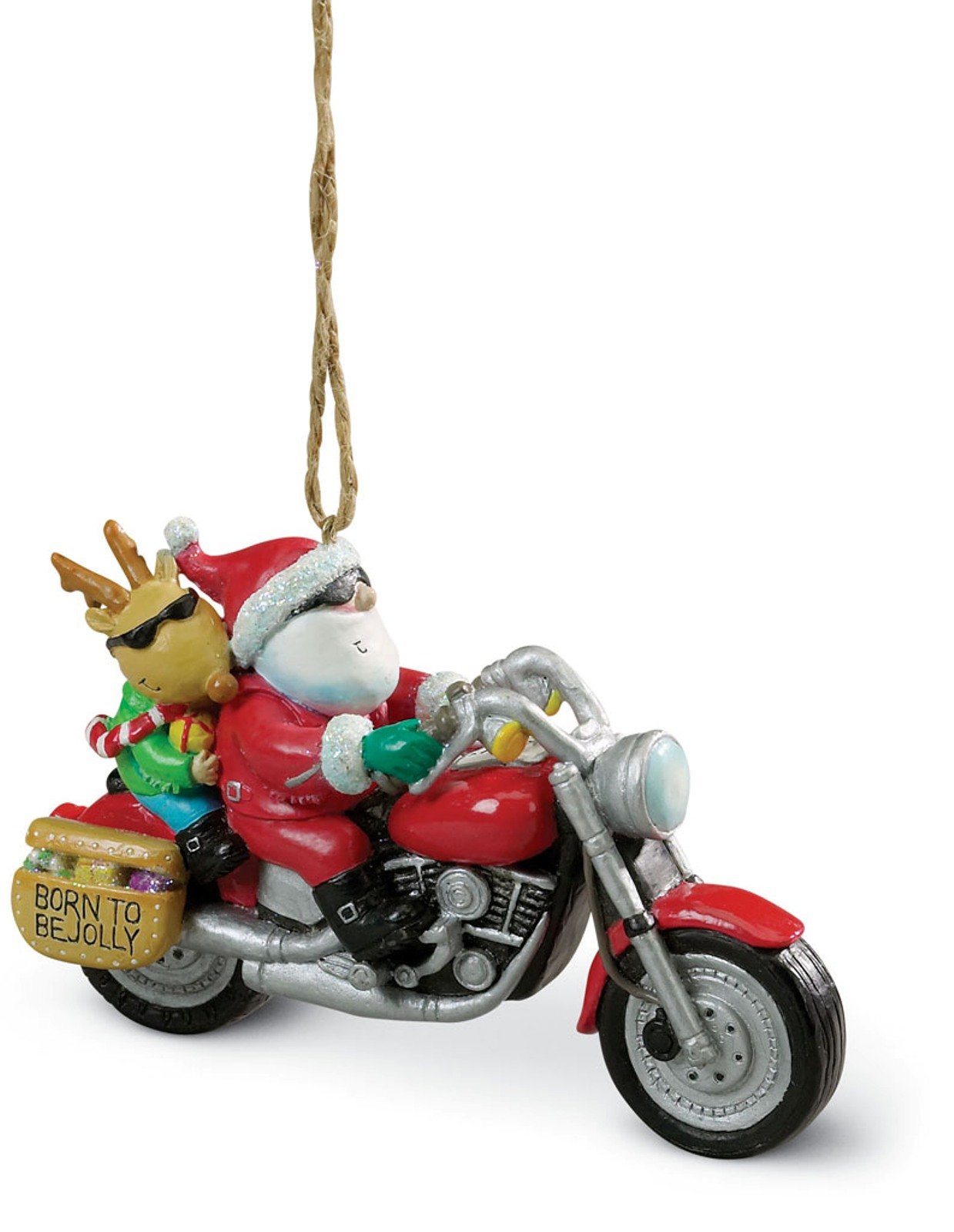 Amazon.com: Cape Shore Santa and Reindeer Riding a Harley Motorcycle ...