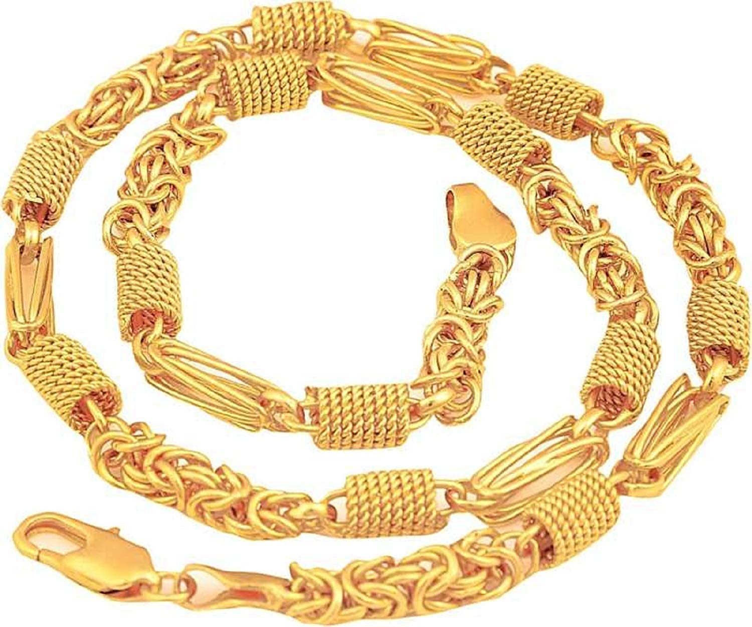DMJ (20Inch 22K Finely Detailed Men's Chain in Gold Plating Gold-plated ...