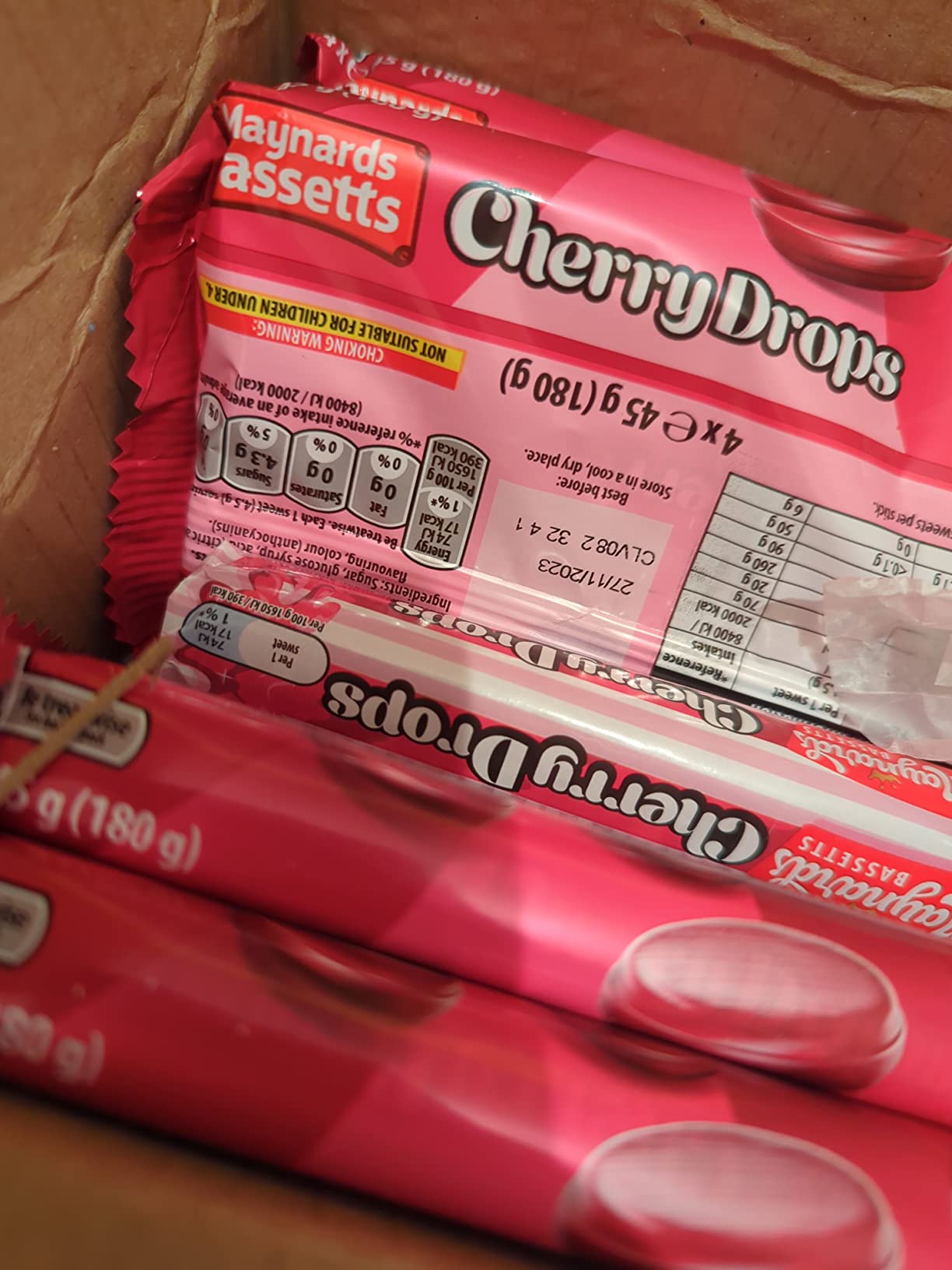 Bassetts Cherry Drops Roll (Pack of 20) : Amazon.co.uk: Grocery