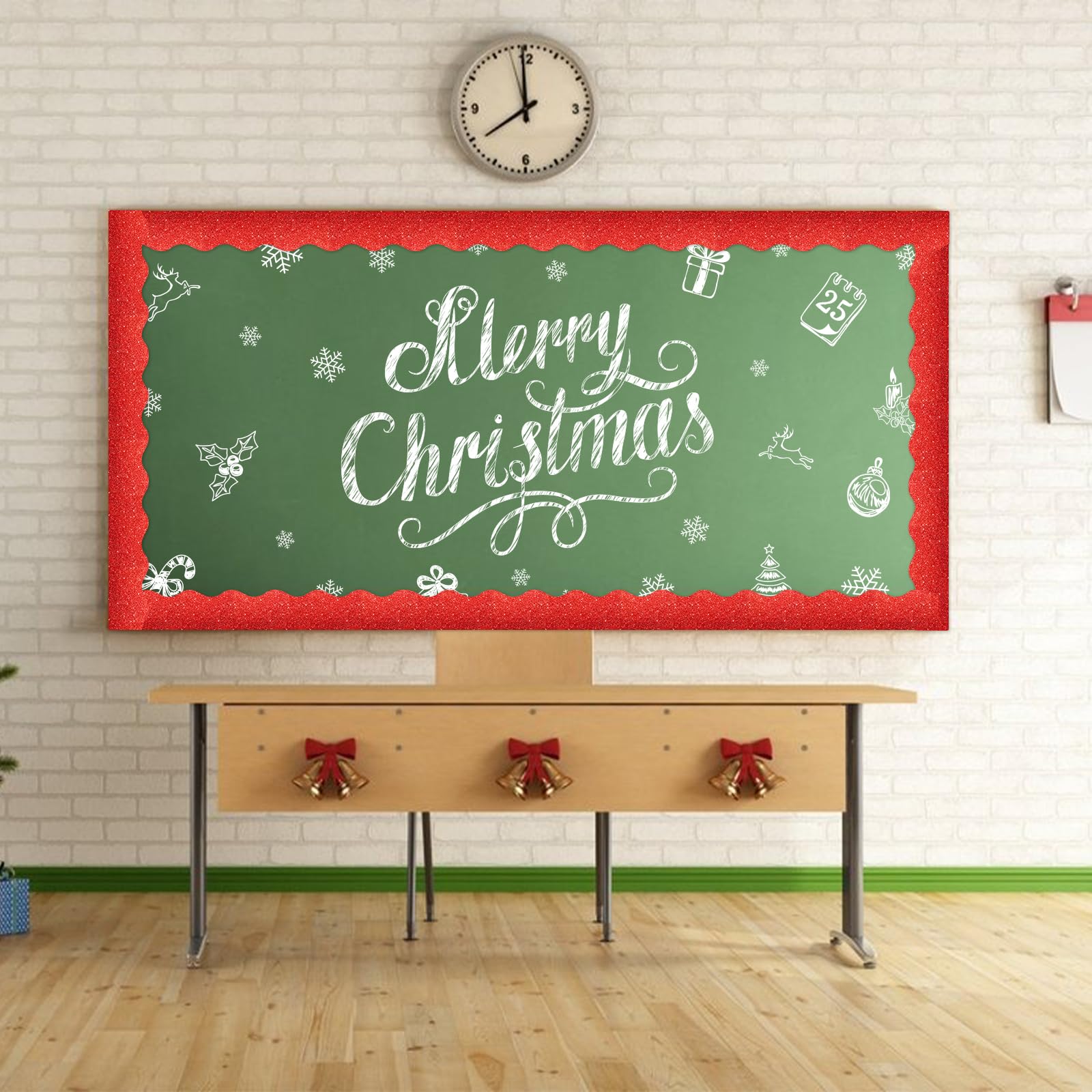 Snapklik.com : 65.6Ft Red Glitter Bulletin Board Border, Shiny ...