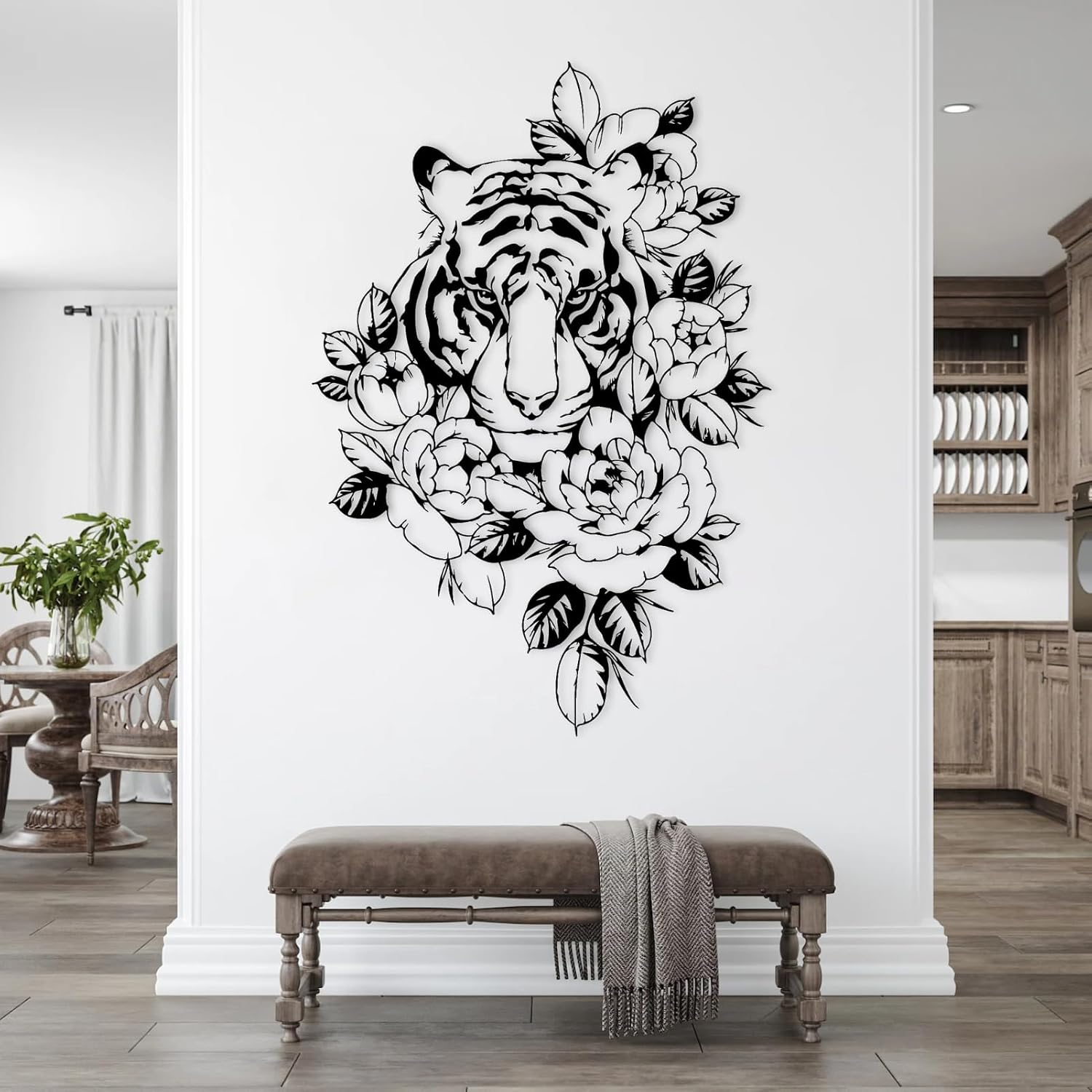 Amazon.com: Cadeali Metal Wall Art, Metal Tiger Wall Decor, Tiger Head ...
