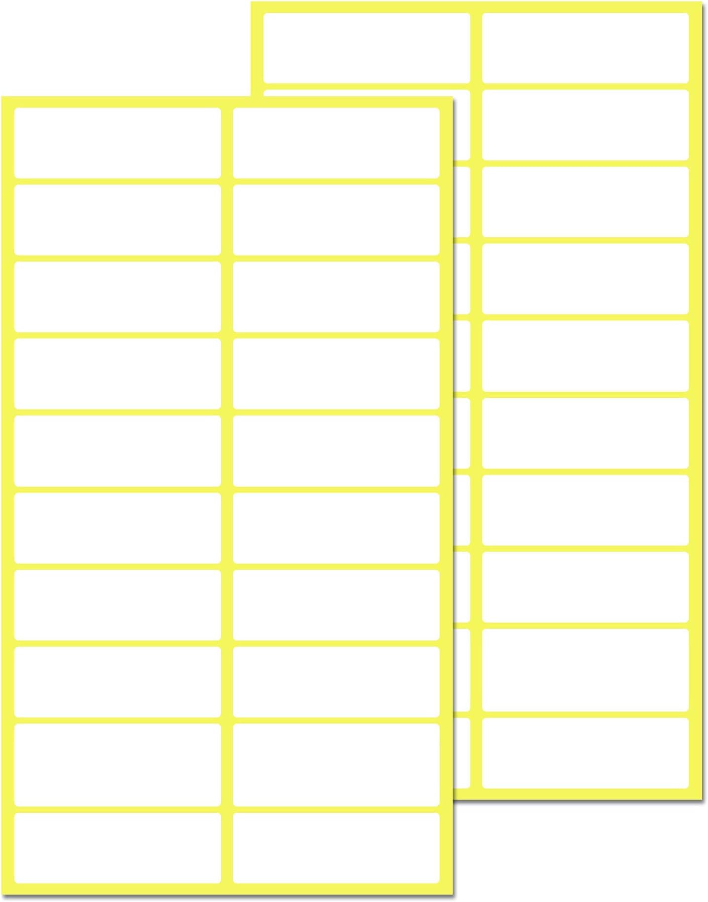 38 x 13 mm, 500 Pack, Matte White Sticky Labels Stickers - for File ...