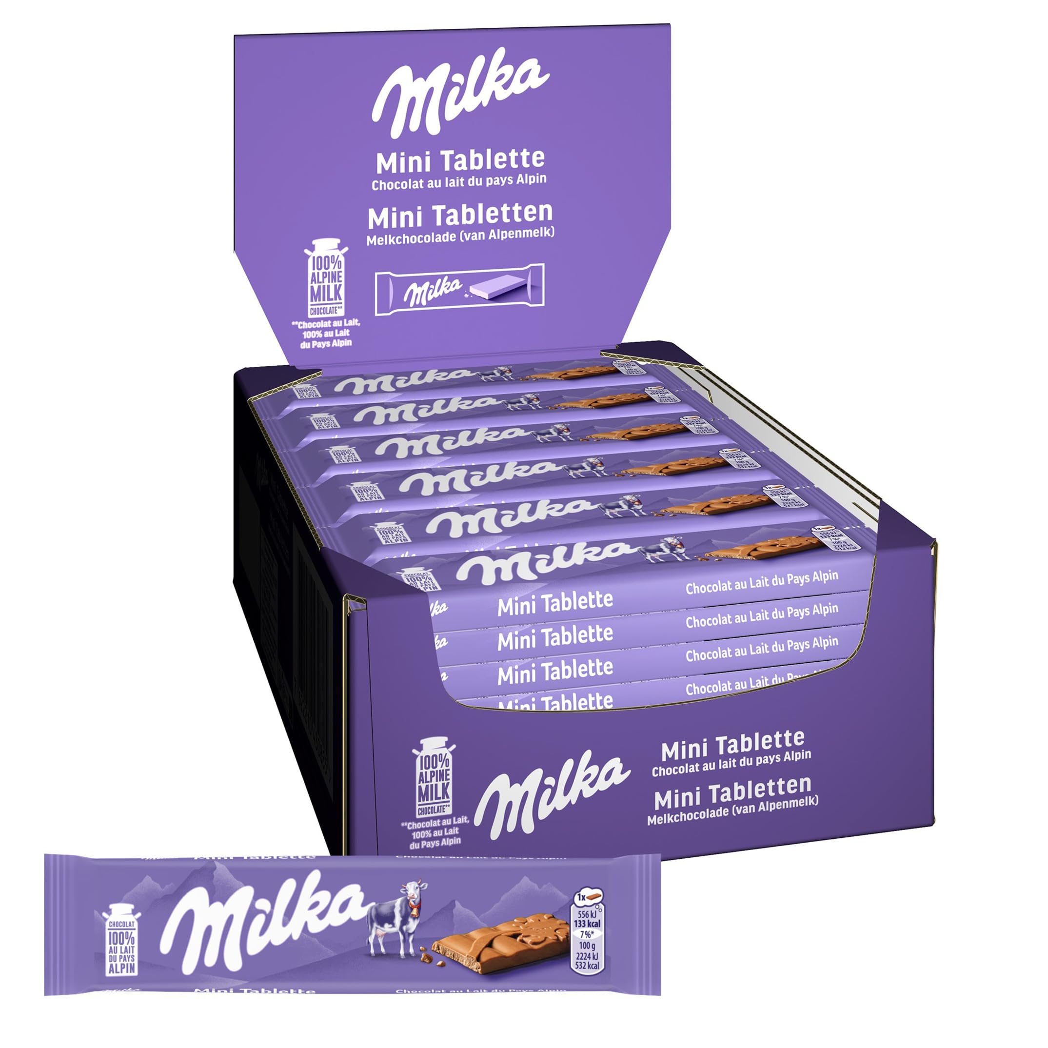 Milka - Mini Tablette Chocolat au Lait - Format Mini à Emporter ...