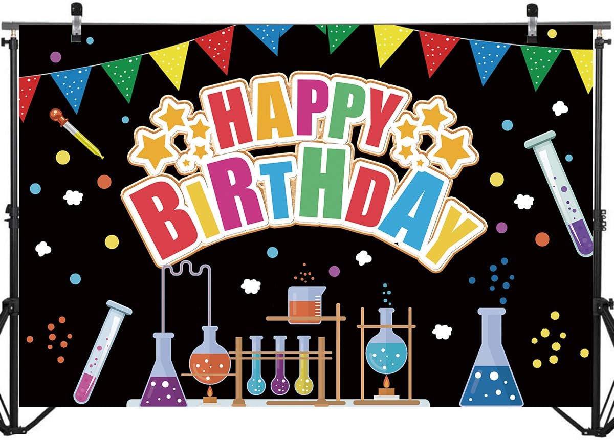 Science Party Backdrop Banner Decorations,Chemical Science Chemical ...