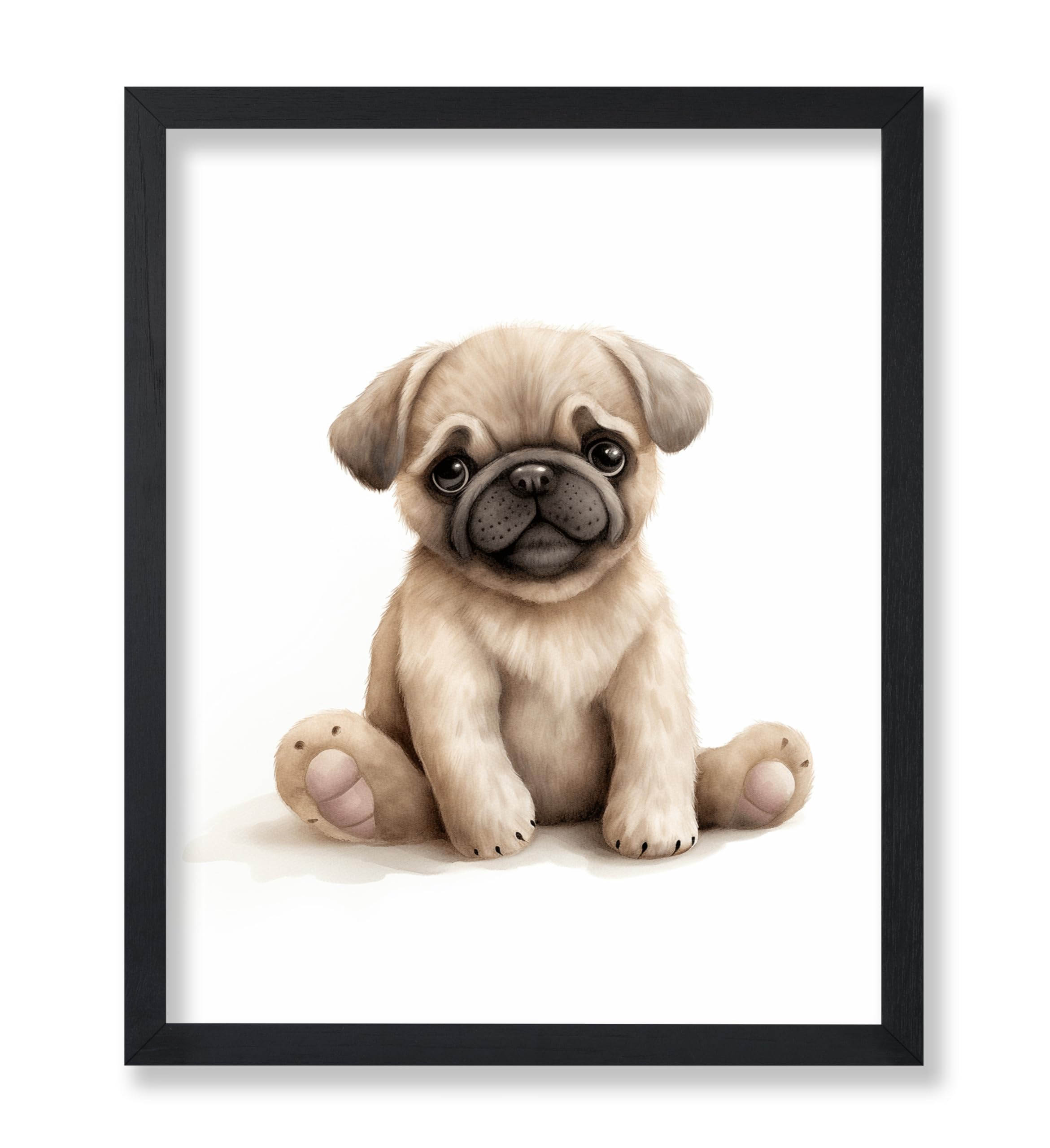 Amazon.com: Poster Master Plush Pug Poster - Cute Baby Pug Print - Dog ...