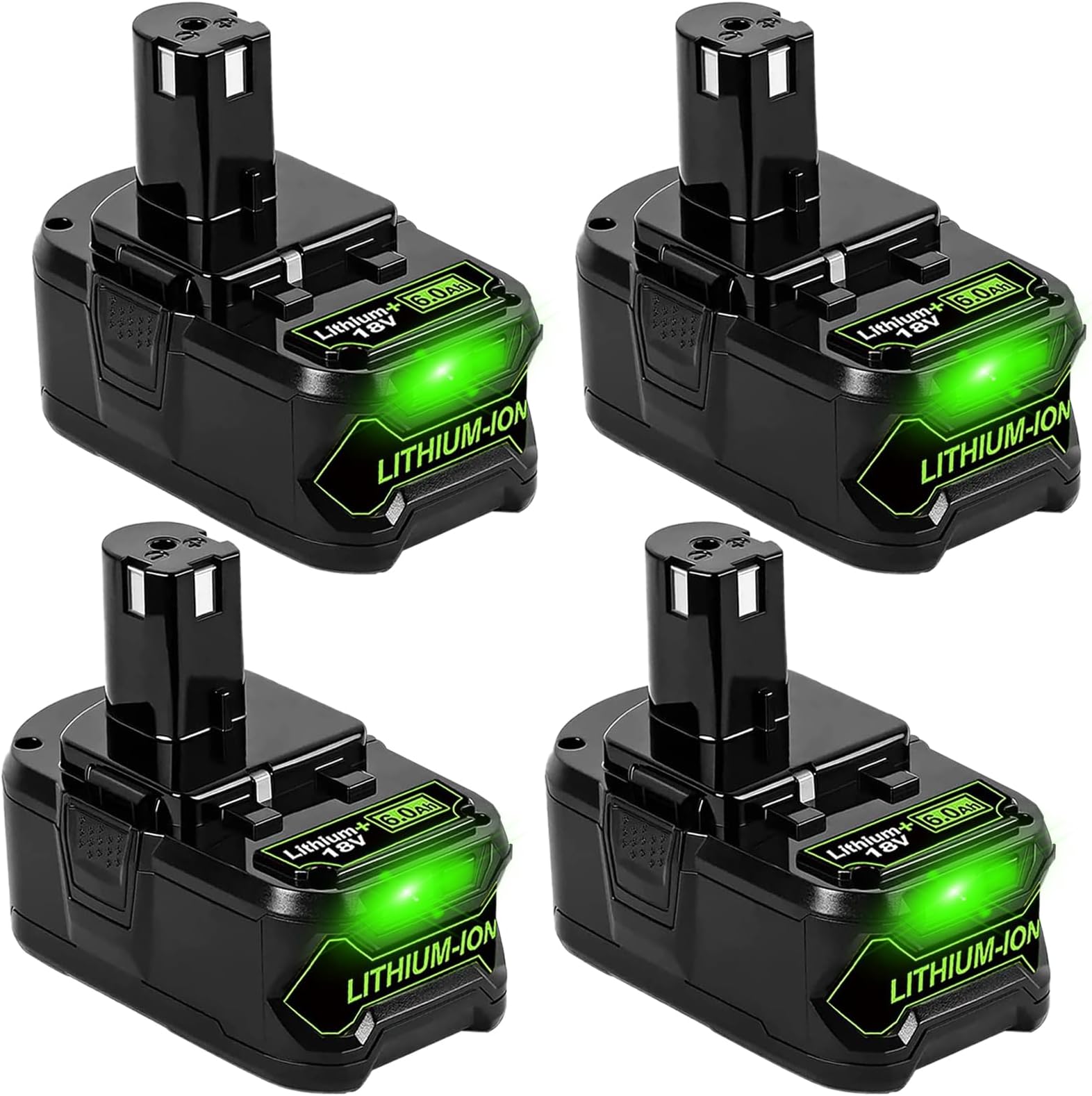 Amazon.com: FEOTDN 4Pack 6.0Ah P108 18Volt Lithium-ion Replacement ...