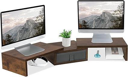 Amazon.com: TEAMIX 3 Shelf Monitor Stand Riser With Drawer - Length and ...