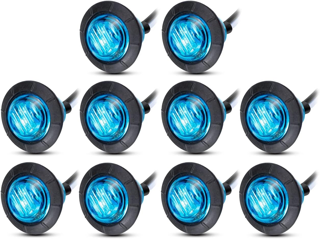 MADCATZ Meerkatt (Pack of 10) 3/4 Inch Miniature Round Blue LED Side ...