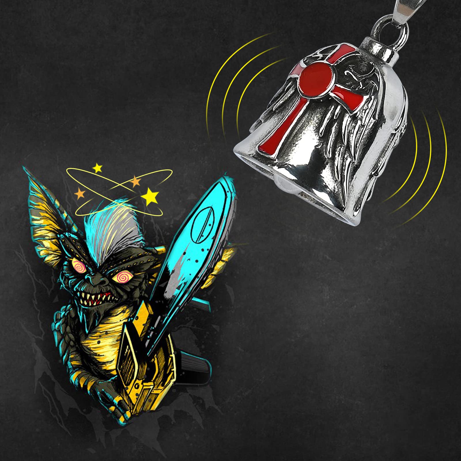 Snapklik.com : Gremlin Bells For Motorcycles, Viking Gremlin Bell Cross ...