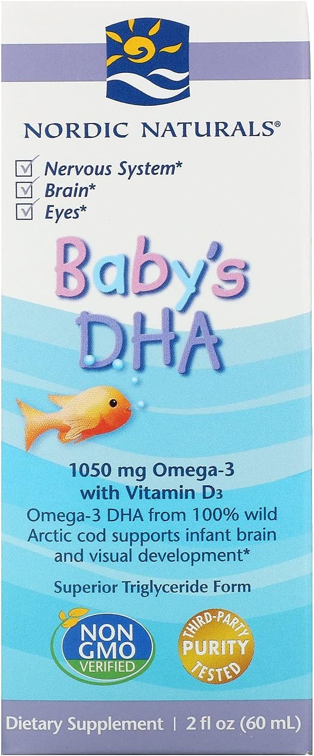 Amazon.com: Nordic Naturals Baby’s DHA, Unflavored - 1050 mg Omega-3 ...