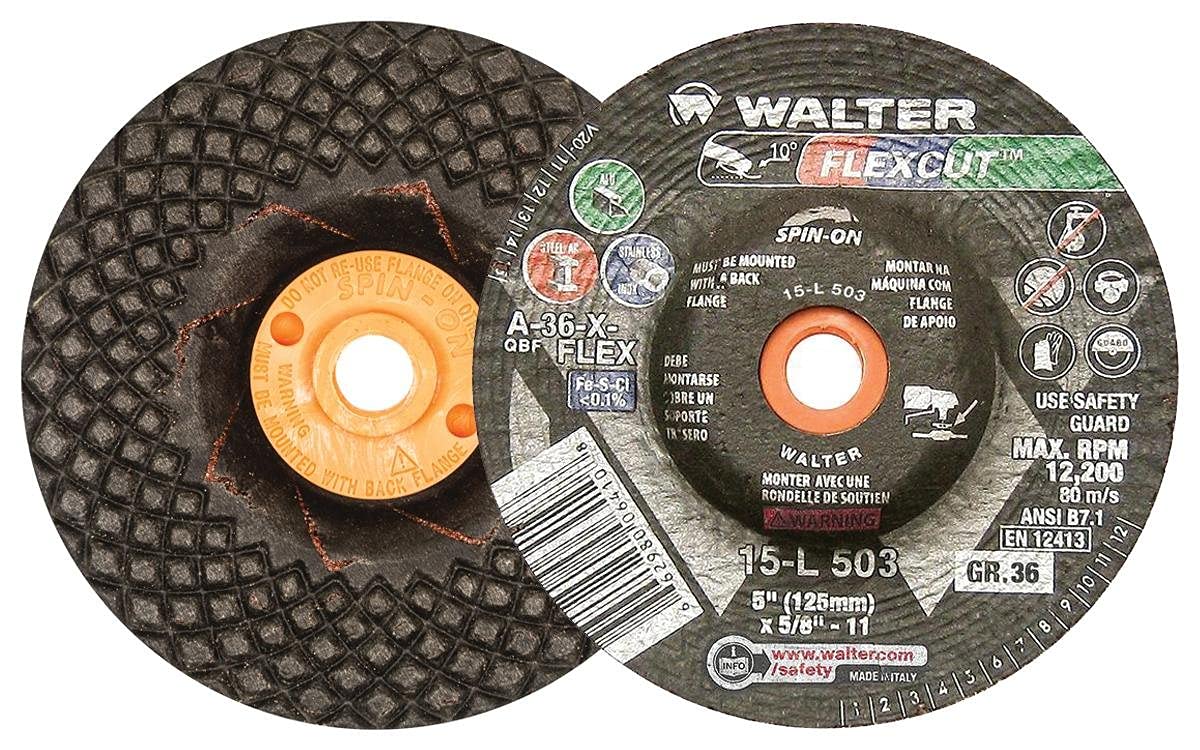 Walter 15L503 FLEXCUT Flexible Grinding Wheel [Pack of 25] - A-36-X ...