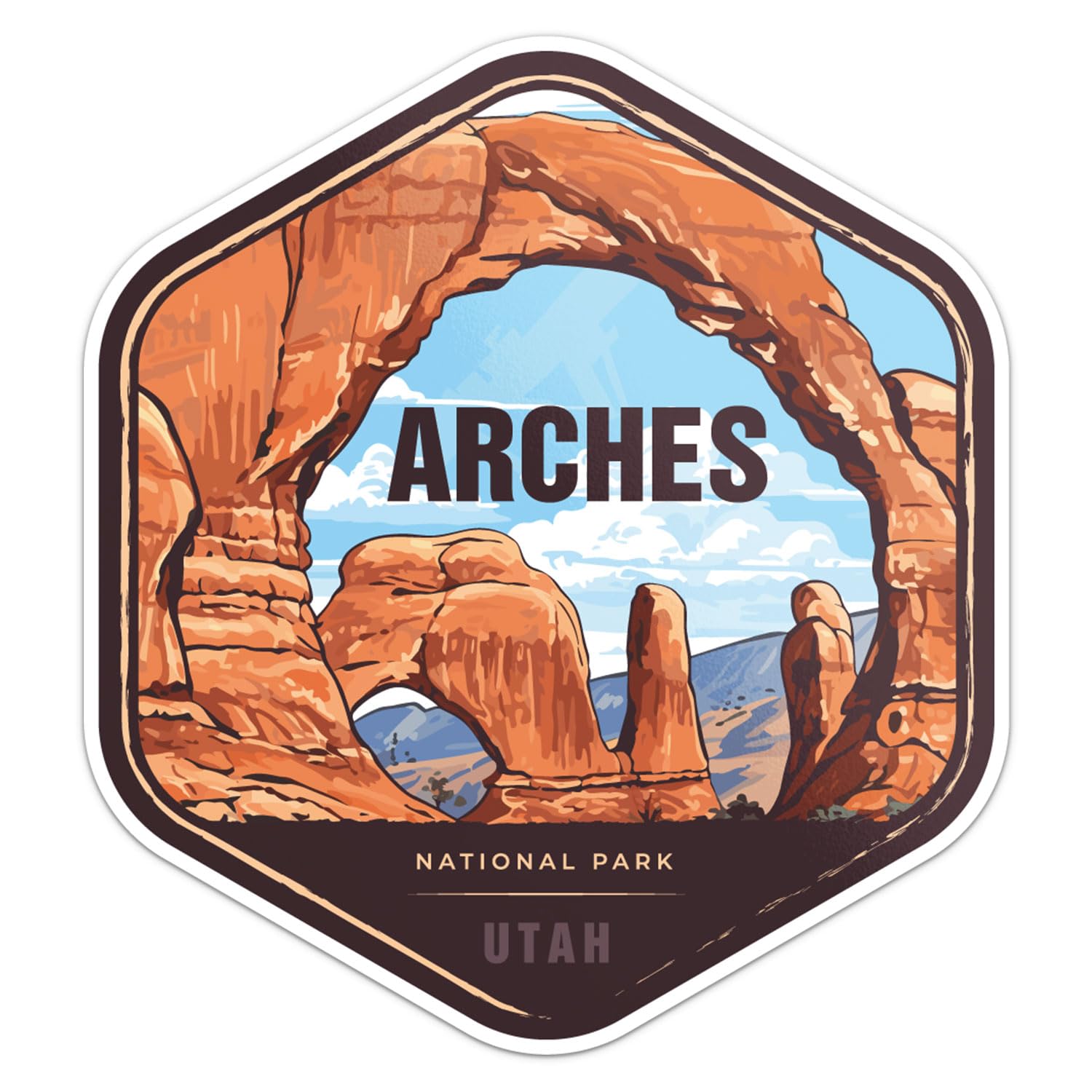 Amazon.com - Arches National Park Sticker - Waterproof Vinyl Decal for ...