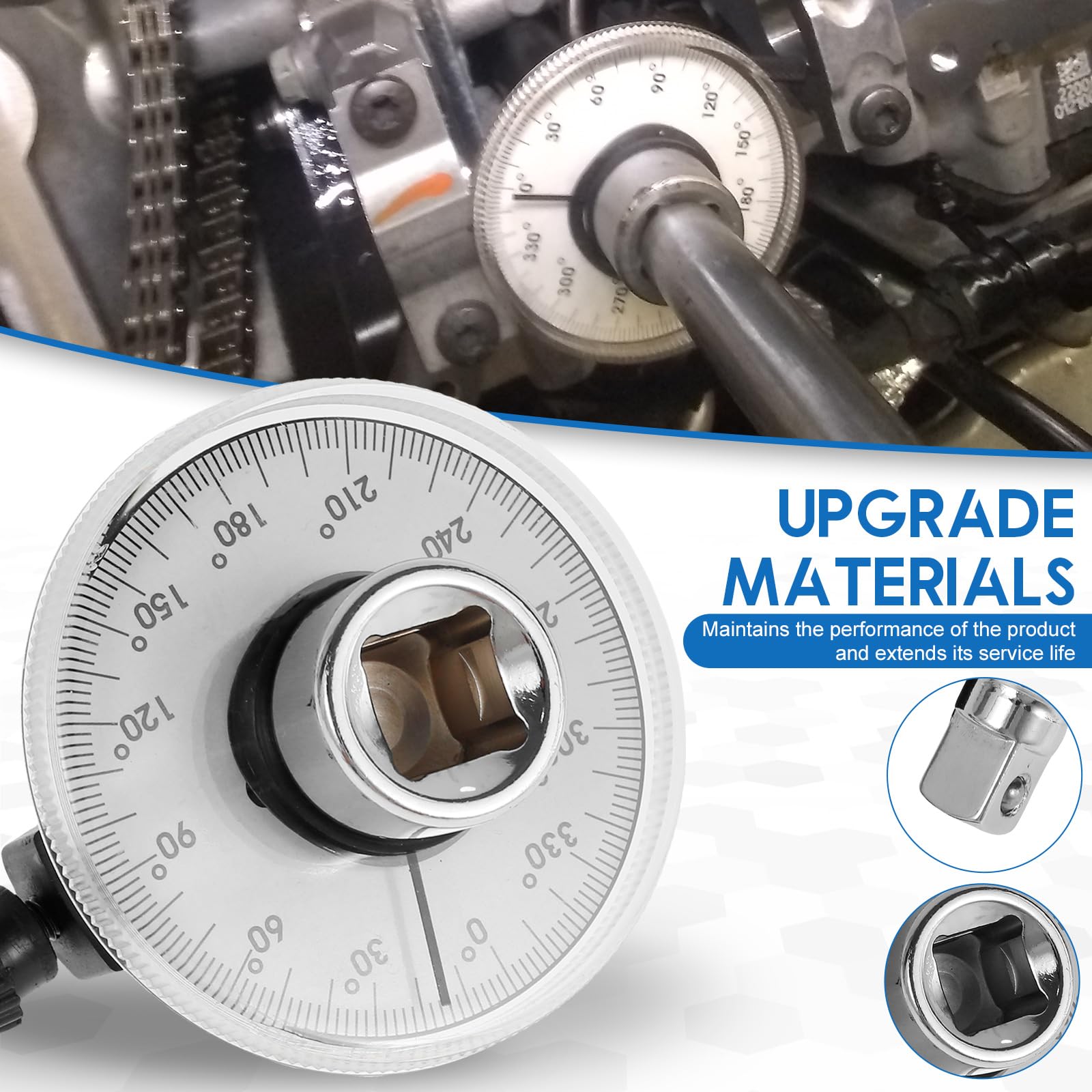 1/2 Torque Angle Gauge 360° Adjustable Torque Meter Wrench Torque Angle ...