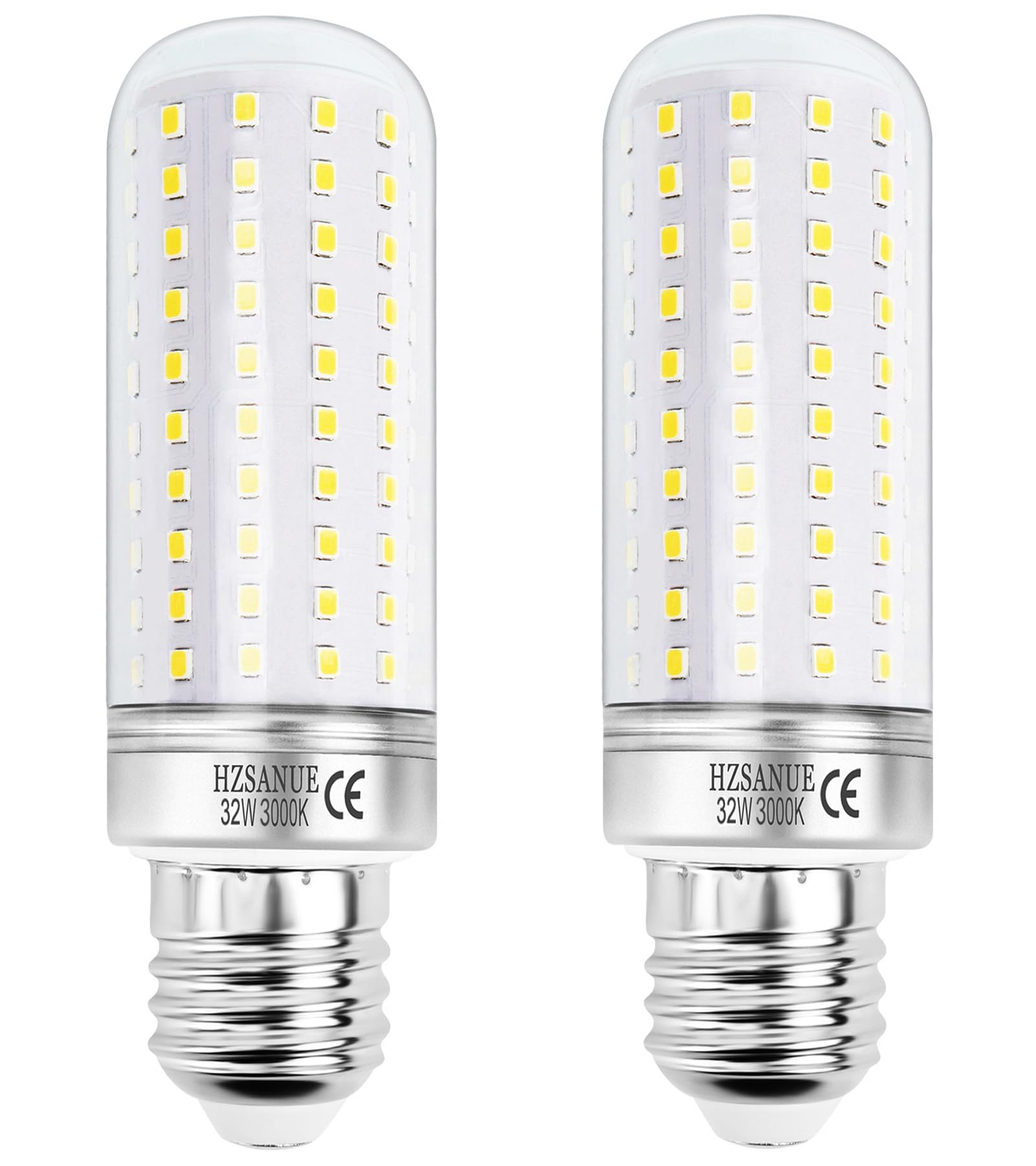 HZSANUE LED Corn Bulbs 32W, E27 Edison Screw Bulbs,3600Lm,3000K Warm ...