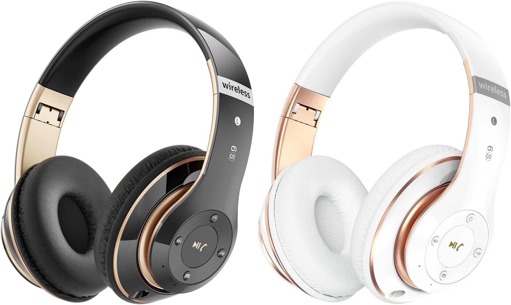 Amazon.com: Bluetooth Headphones Over Ear, 6S Foldable Wireless ...