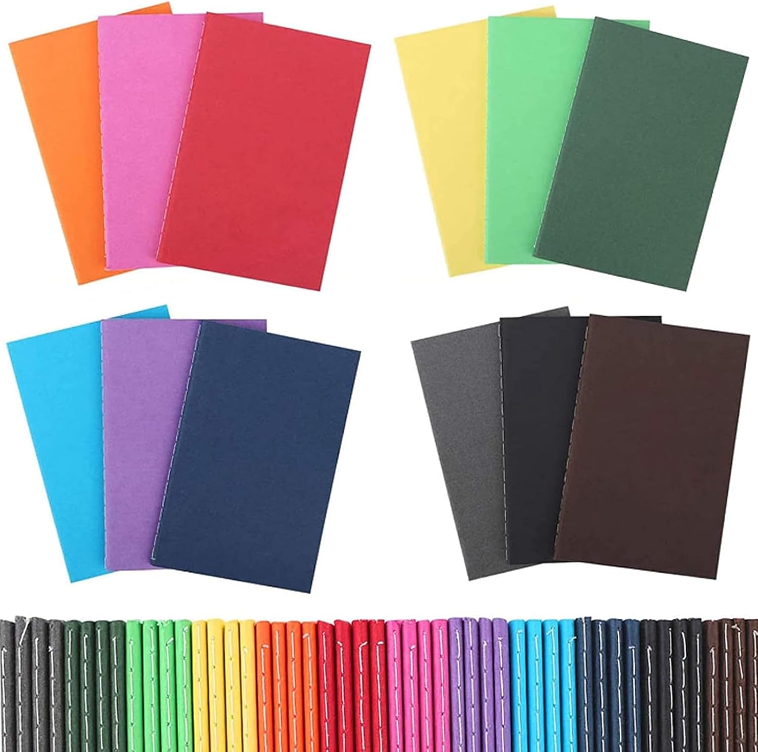 48 Pack A6 Mini Notebooks, Pocket Notebook with Lined Pages Bulk ...