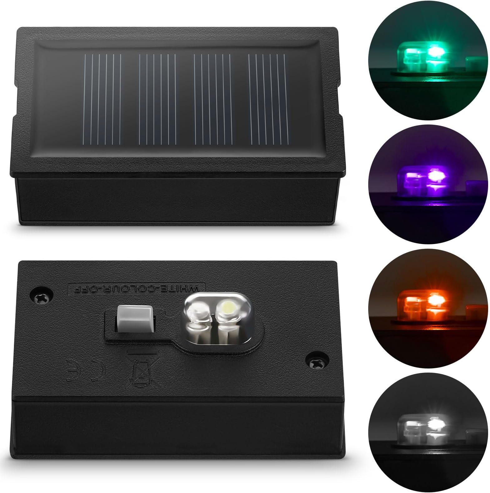 Weewooday 2 Pcs Solar Light Replacement Top 4 x 7 cm Small Solar Panels ...