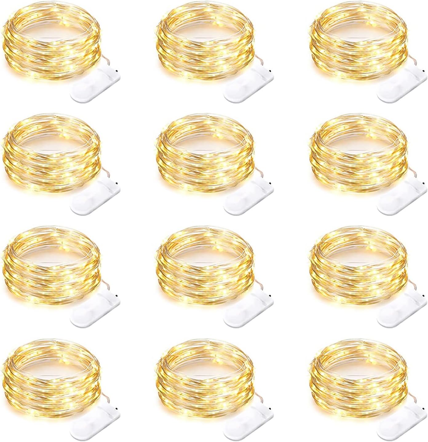 Amazon.com : Govee Fairy Lights, 12 Pack Fairy String Lights, Warm ...