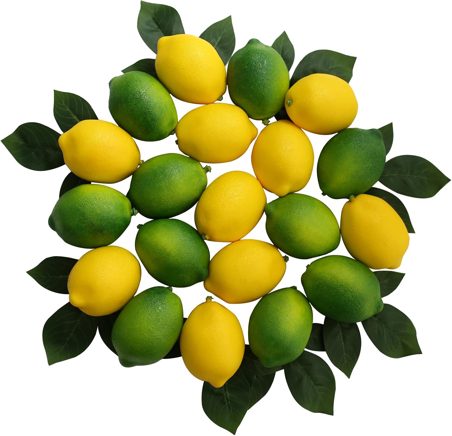 Amazon.com: Laiiqi Artificial Lemons Limes 20 Fake Lemon Decor with 25 ...