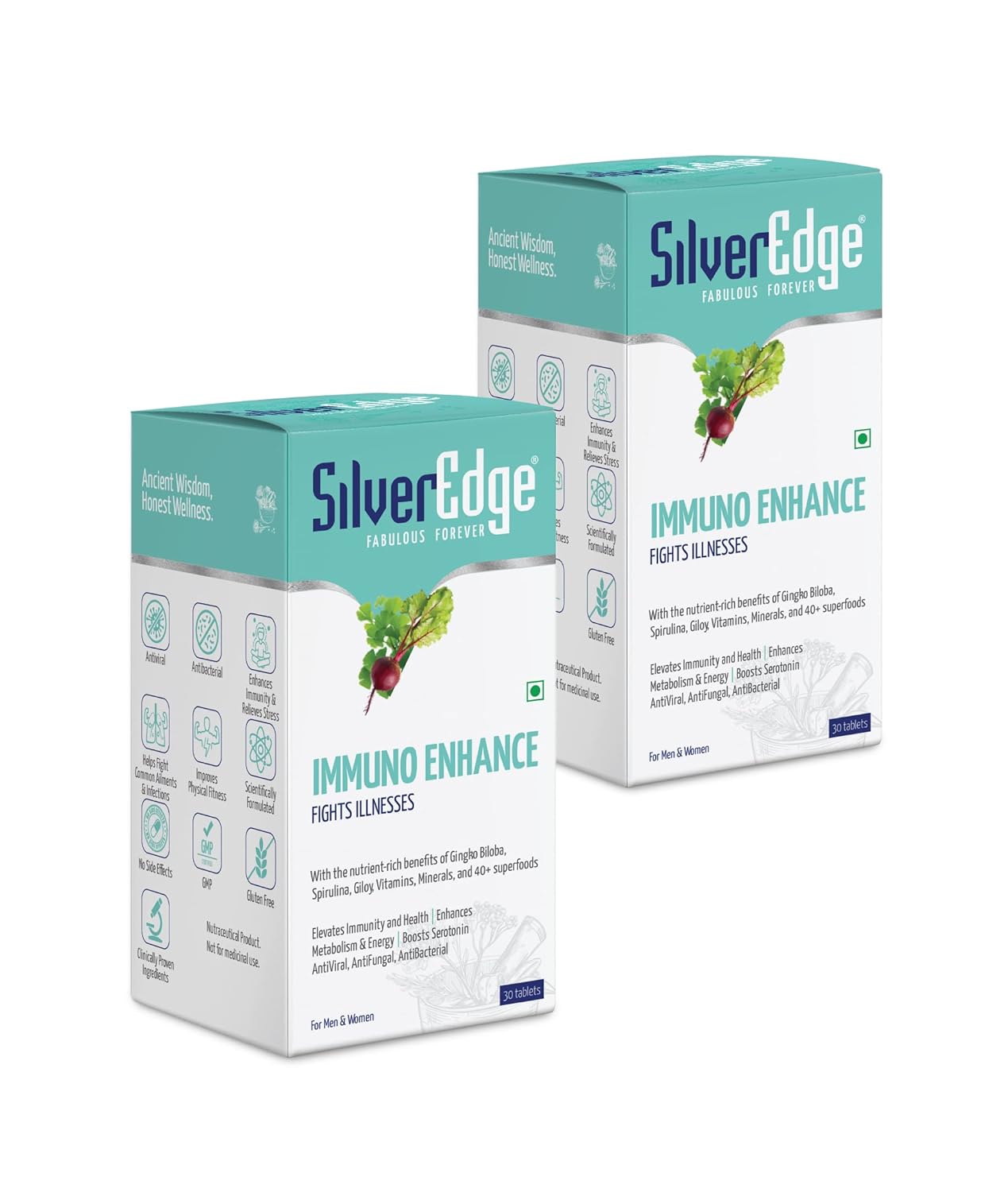 Buy SilverEdge Immuno Enhance for Men & Women (30 Tablets) | Immunity ...