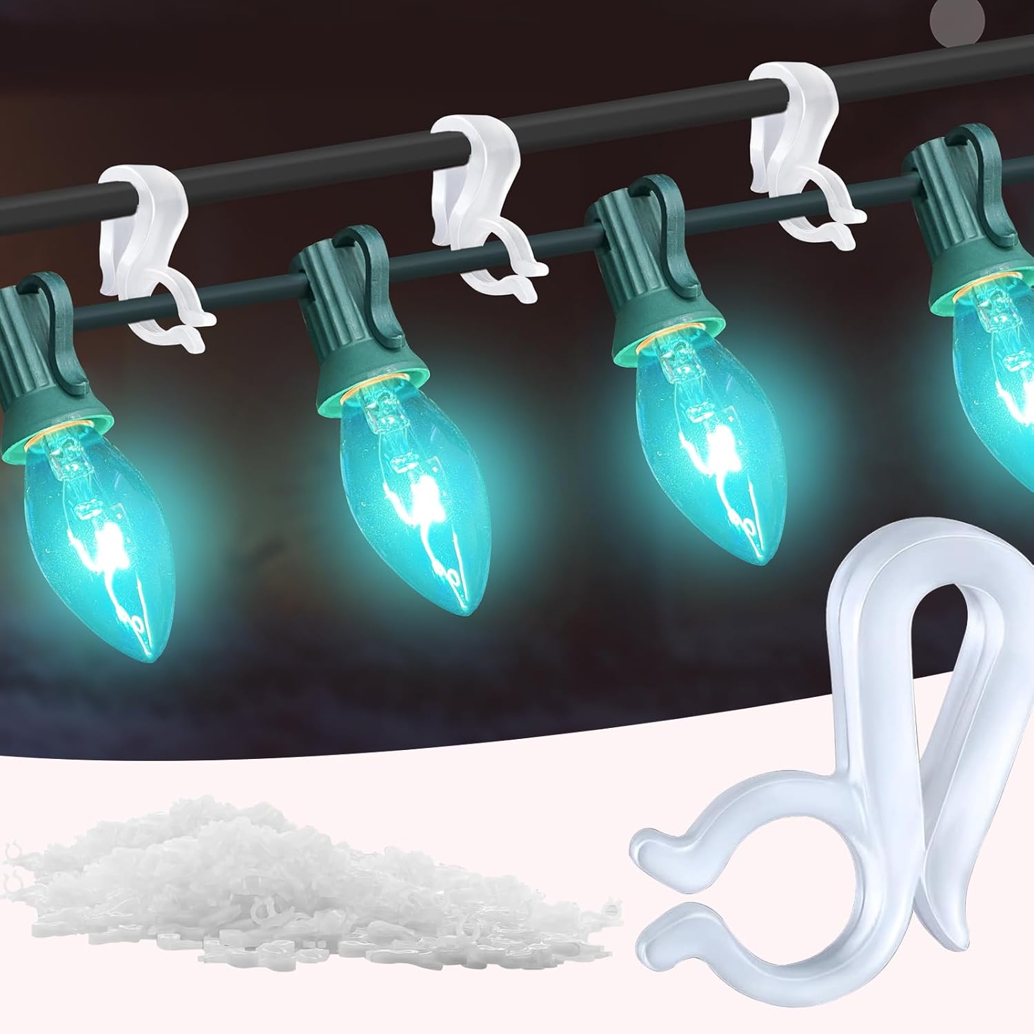 Amazon.com: Konictom 100 Pack Mini Christmas Light Clips for Outdoor ...