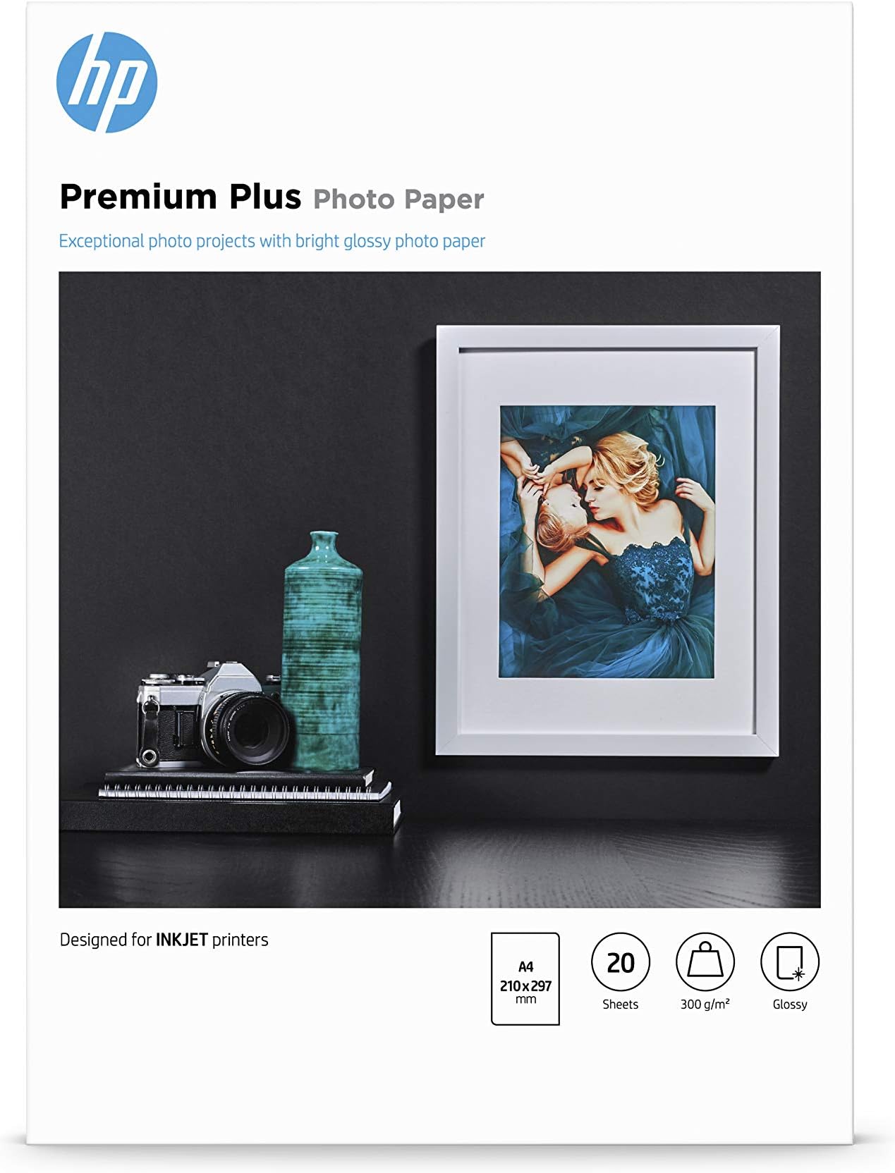 HP Premium Plus Glossy Photo Paper-20 sht/ A4(210 x 297mm), 300gsm ...
