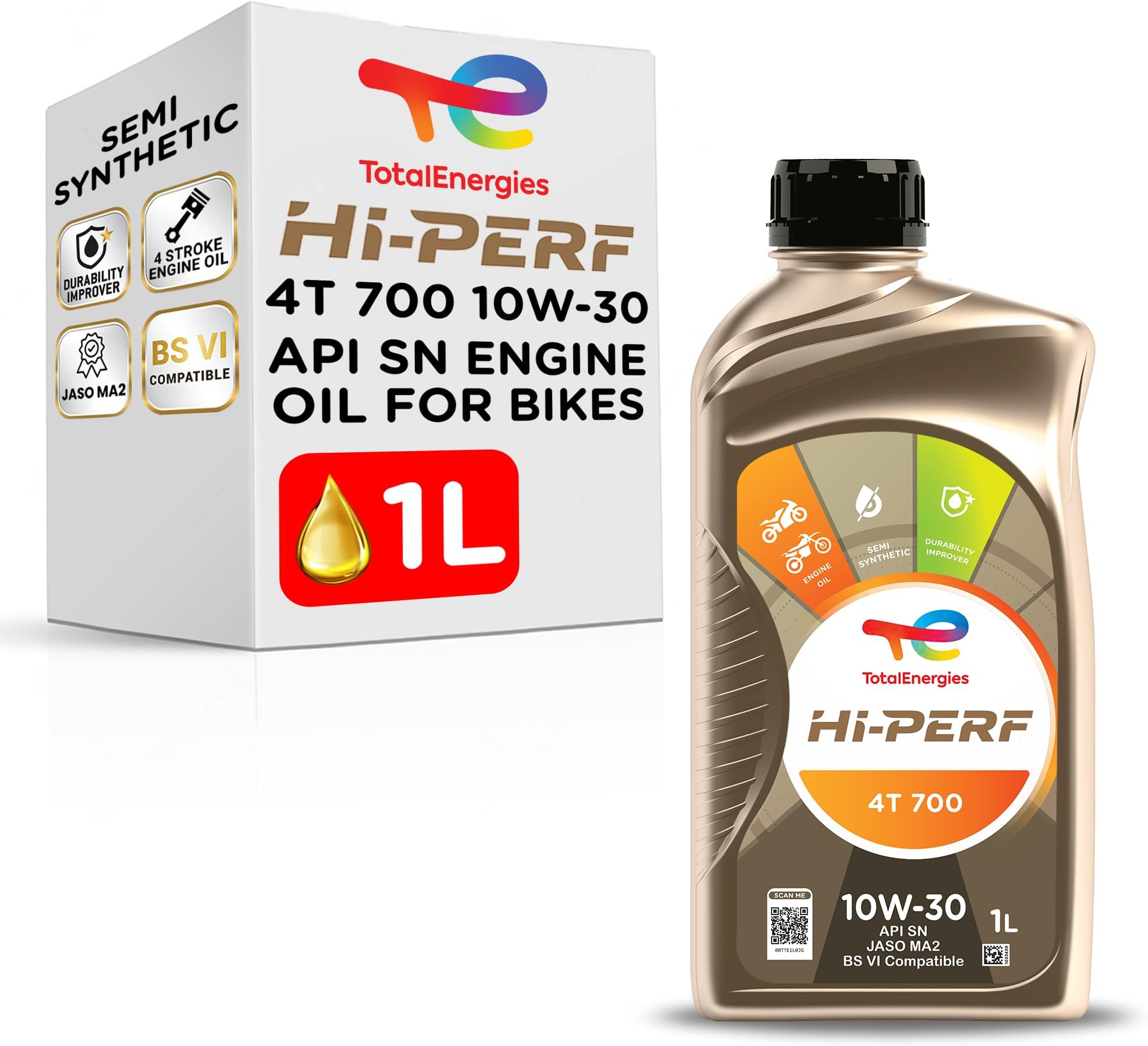 Shell Advance 4T Fuel Save 10W-30 (SN/MA2) Fully Synthetic Engine Oil ...