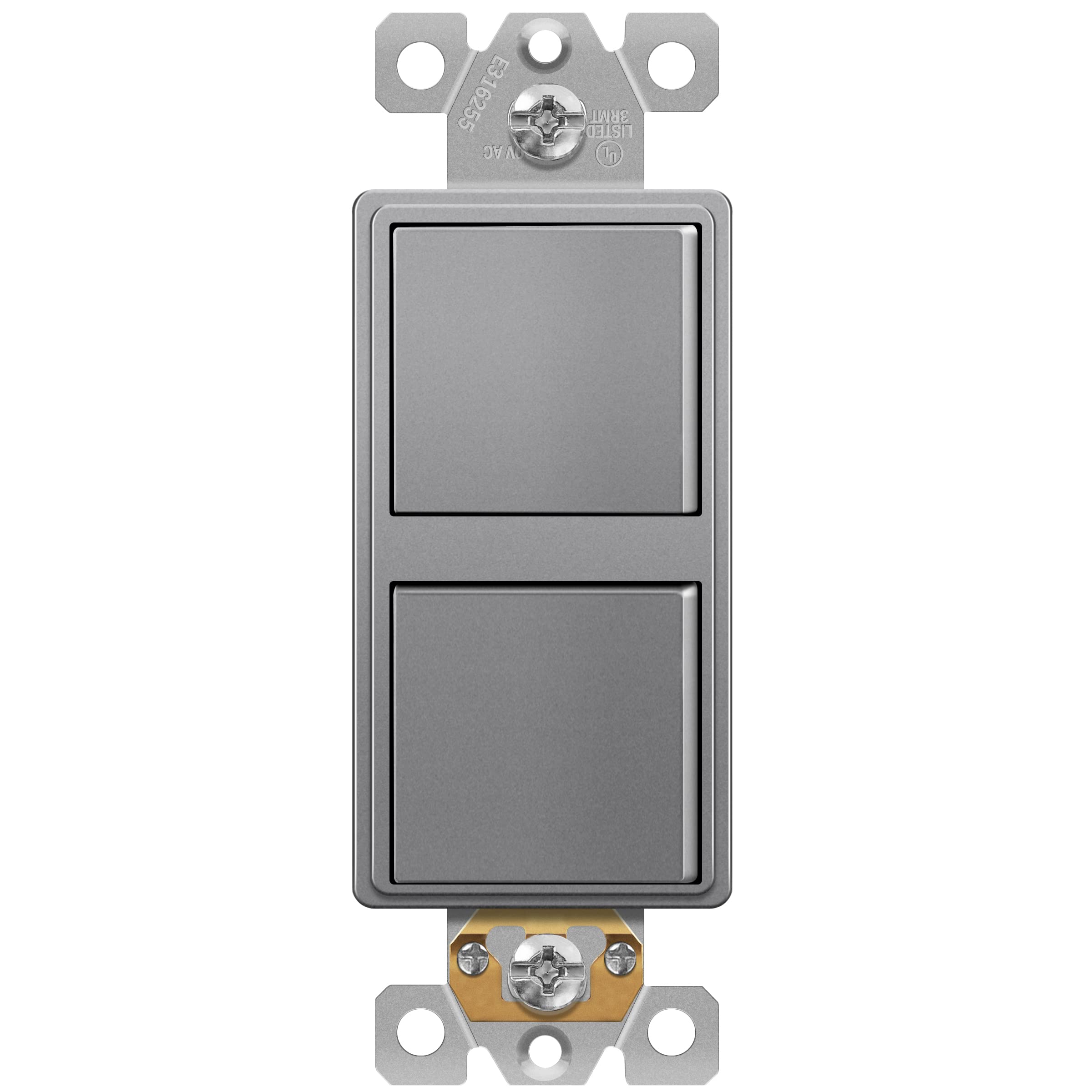 Snapklik.com : Double Paddle Rocker Decorator Switch, Ground Terminal ...