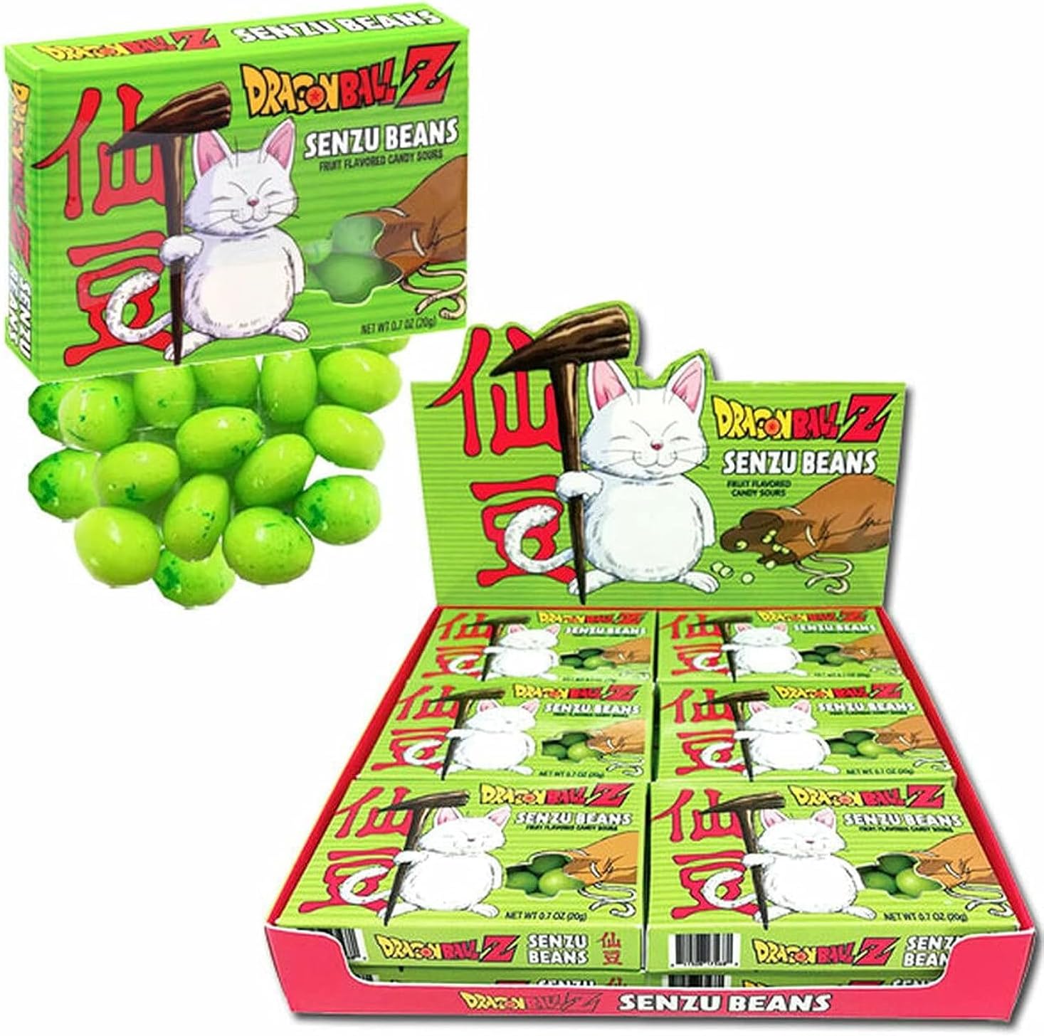 Amazon.com: DragonBall Z Senzu Beans 0.7 oz. Box - Case of 12 : Grocery ...