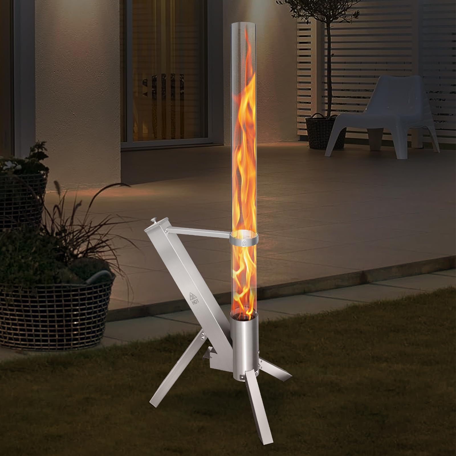 Amazon.com: Zipfun Wood Pellet Patio Heater, Outdoor Pellet Heater ...