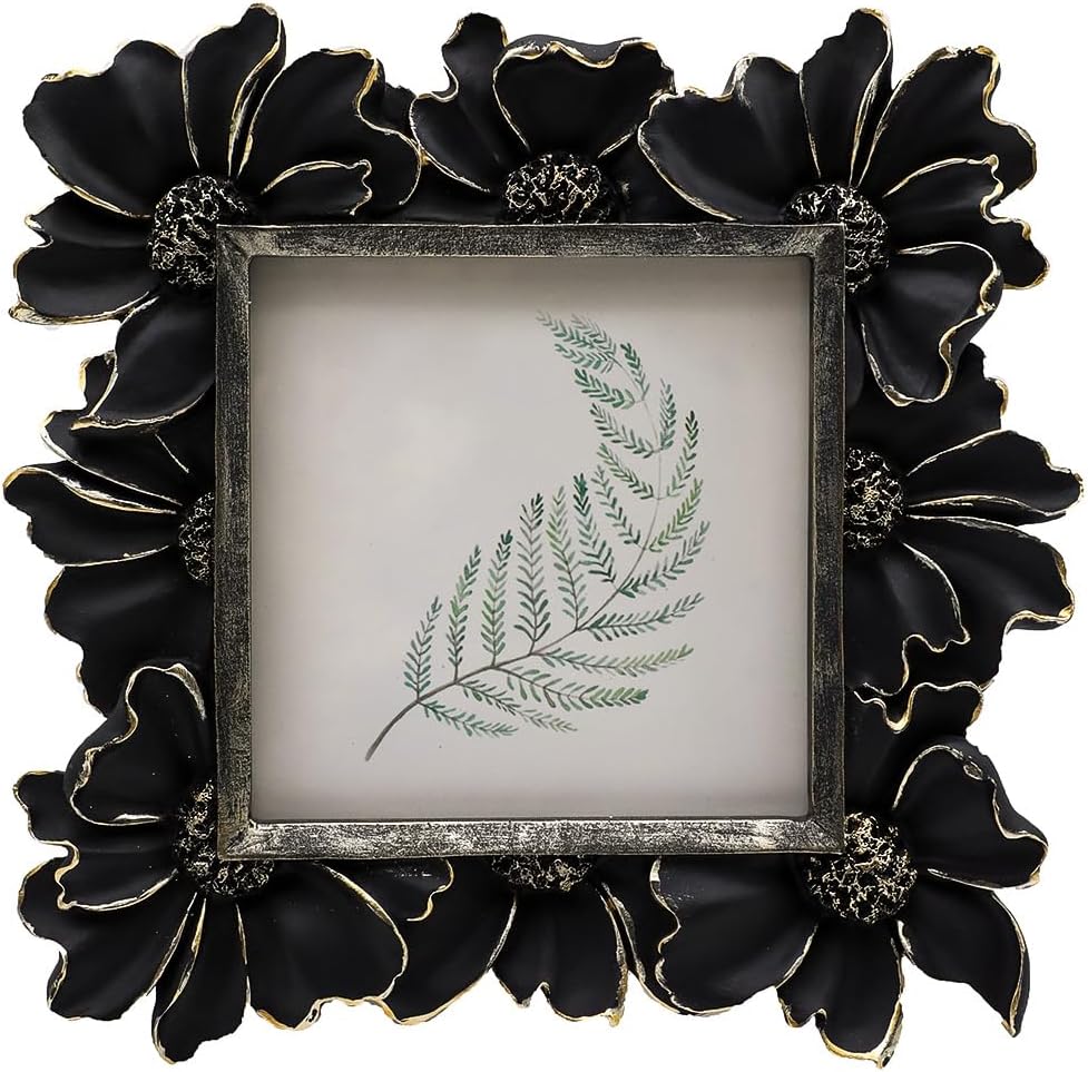 Amazon.com - YULINK 4x4 Small Vintage Picture Frame, Tiny Antique Black ...