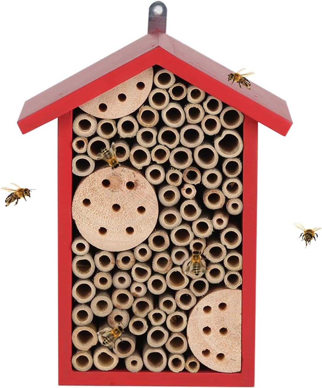 Amazon.com: Topadorn Insect Habitat Wall Mounted Bee House Natural ...