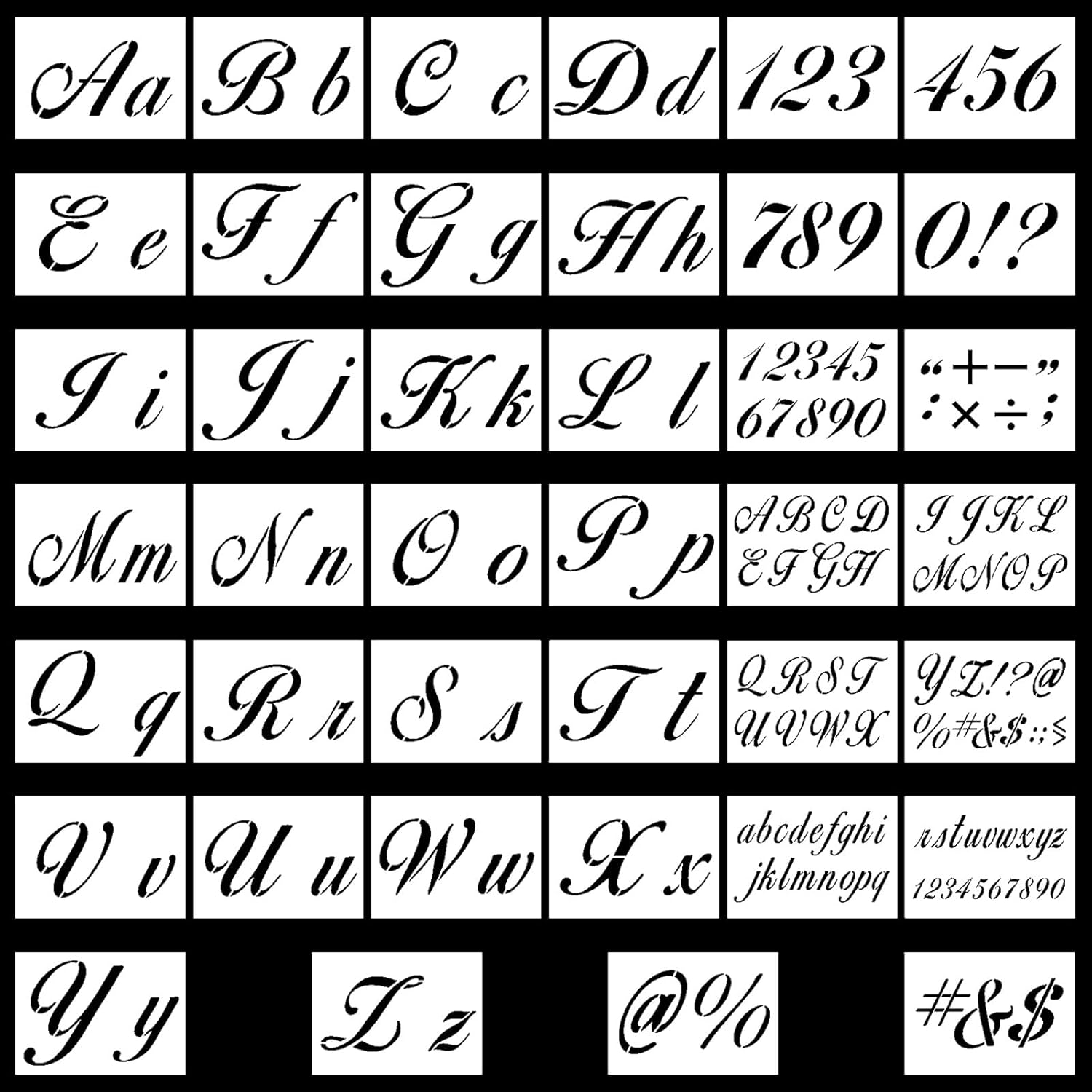 40PCS Letter Stencils, Reusable Letter and Number Templates, Large ...