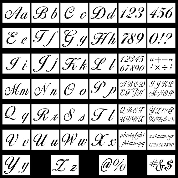 40PCS Letter Stencils, Reusable Letter and Number Templates, Large ...