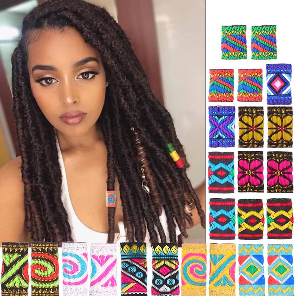 Amazon.com : Fabric Dreadlock Bead Tubes Dreadlock Beads Hair ...