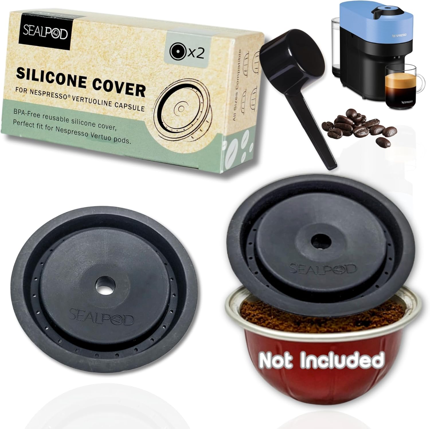 Amazon.com: SEALPOD Reusable Coffee Capsule Covers for Reusable ...