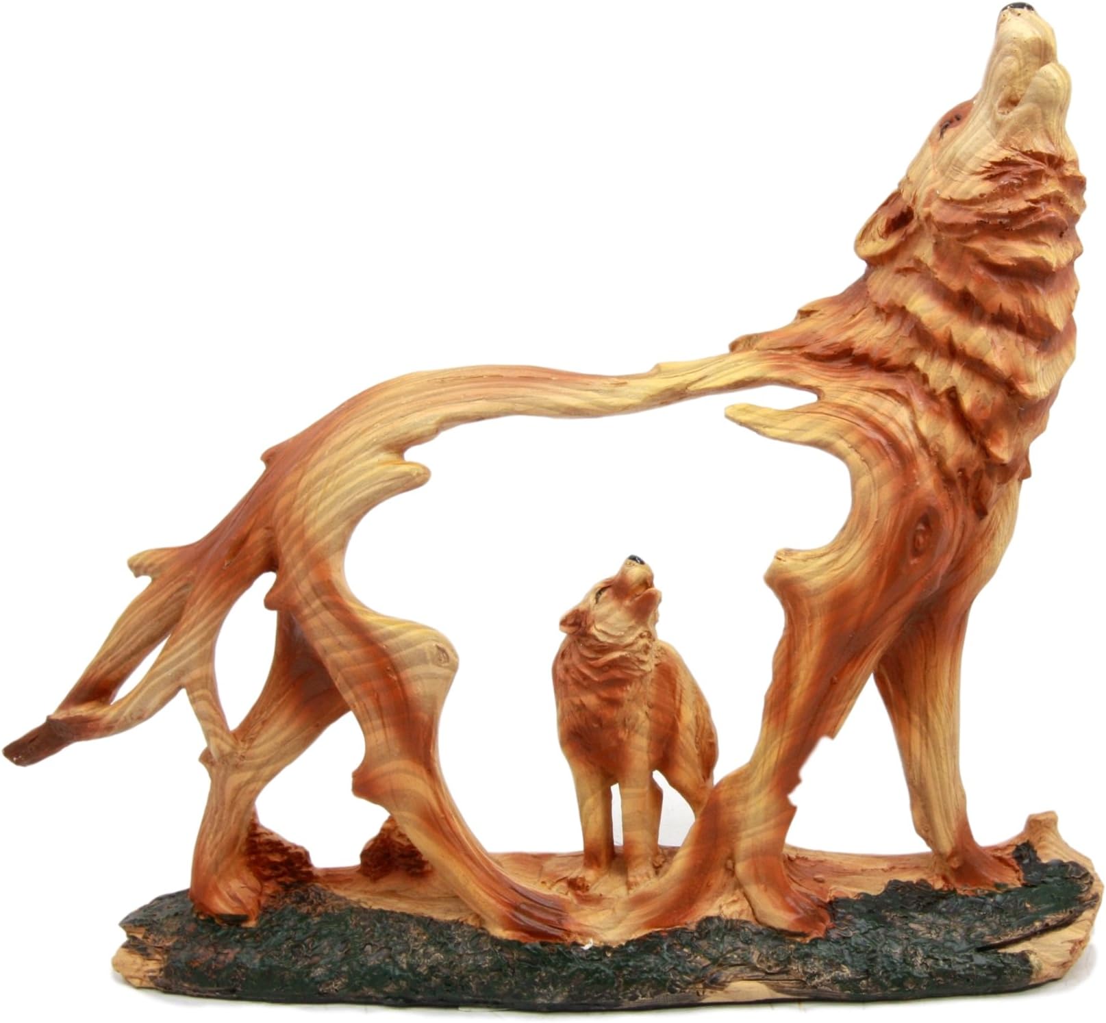 Amazon.com: The Bridge Collection Grey Wolf Howling Figurine - Wolf ...