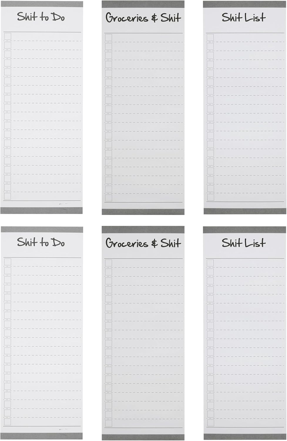 Creative Hobbies Grocery List Magnet Pad for Fridge - 6 Pack of Vibrant ...