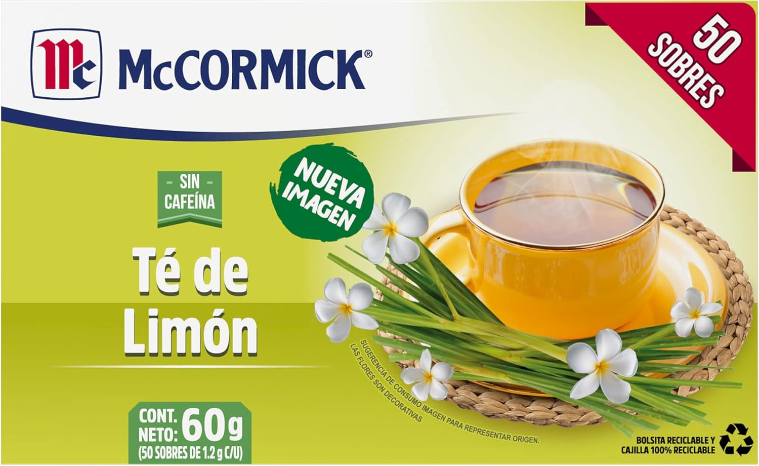 McCormick Té de Limón 50 sobres, 50 unidad, 1 : Amazon.com.mx ...