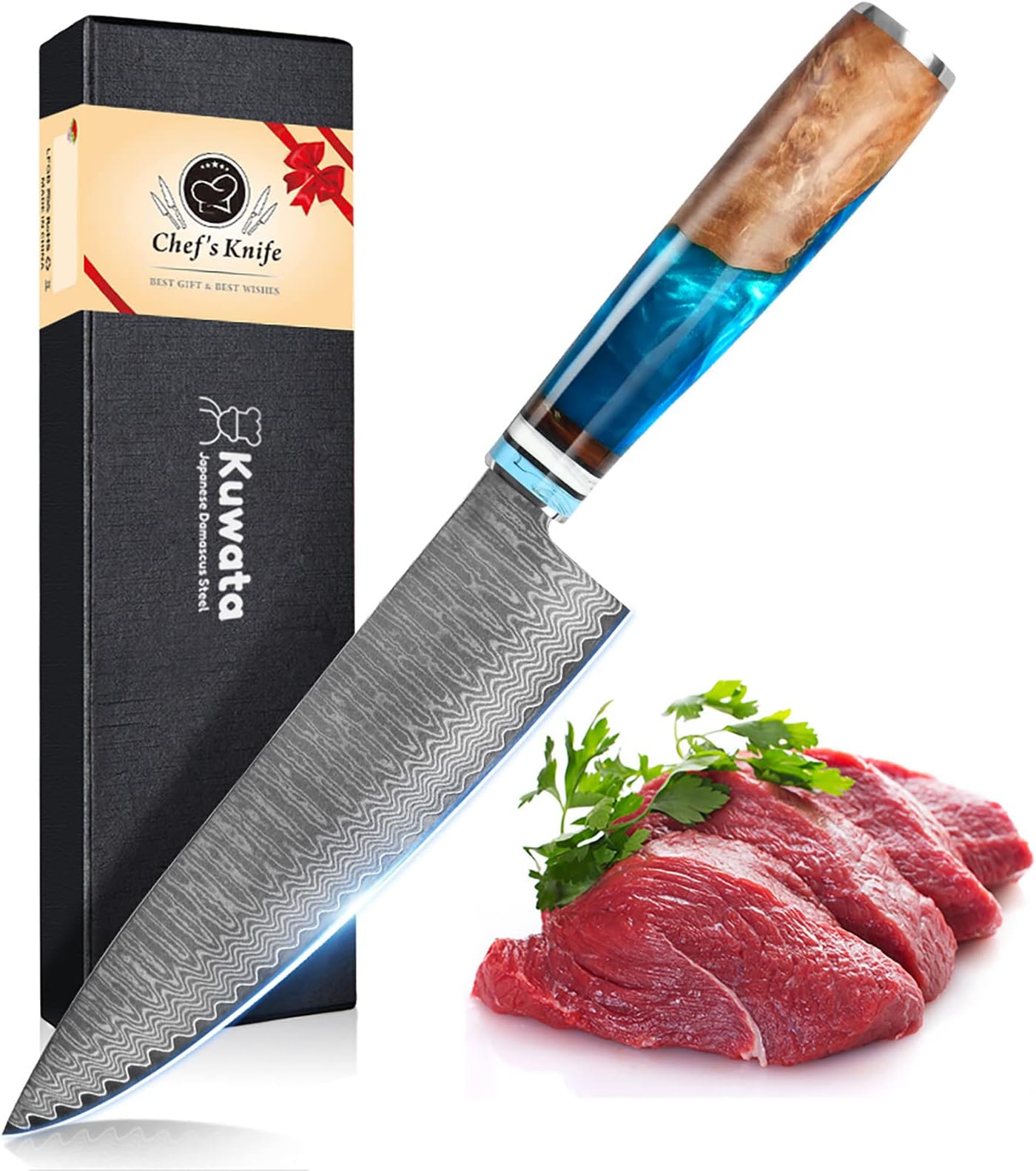 Amazon.com: Miyamoto Japanese Chef Knife 8 Inch Steel 67 Layers ...