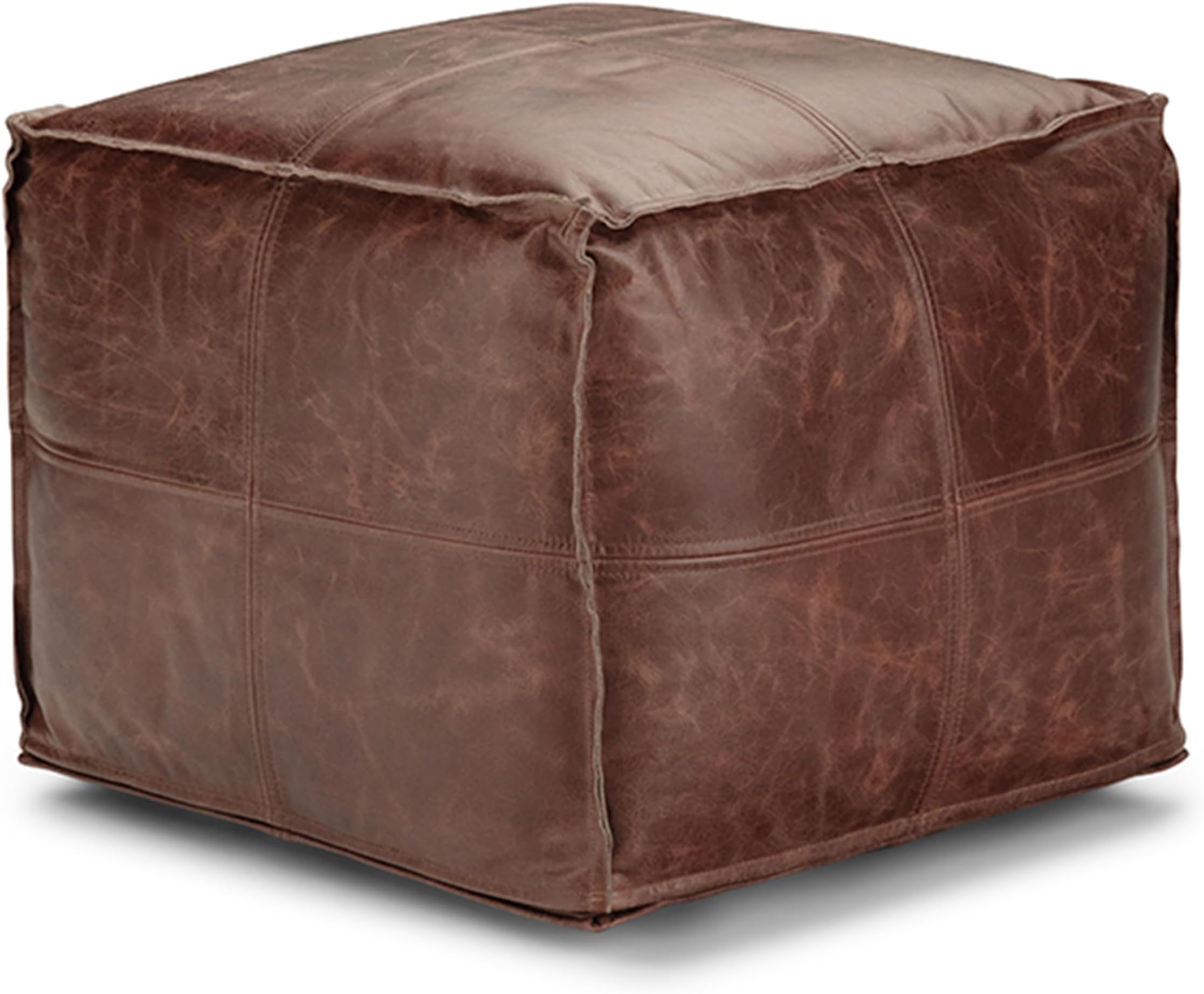 Amazon.com: SIMPLIHOME Connor Round Pouf, Footstool, Upholstered in ...