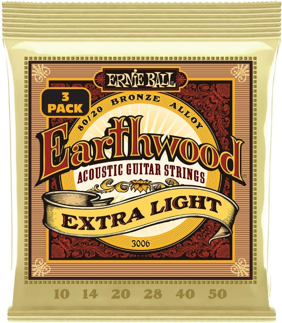 Amazon.com: Ernie Ball Earthwood Light 80/20 Bronze Sets.011 - .052 (3 ...