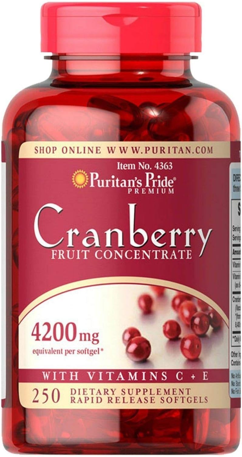 Amazon.com: Puritan's Pride Premium Cranberry Fruit Concentrate 84 mg ...